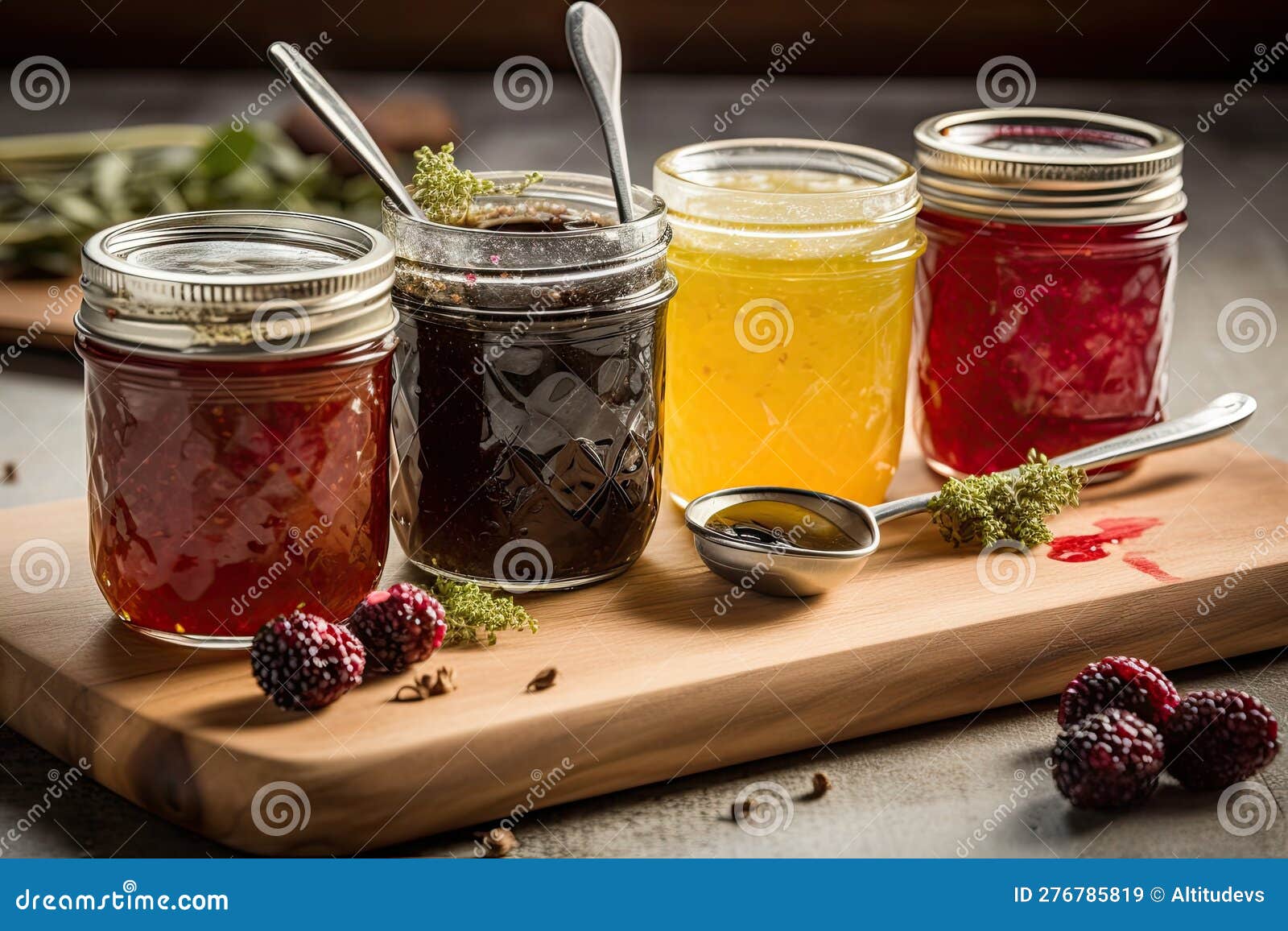 Homemade Preserves with Unique and Creative Flavor Combinations Stock ...