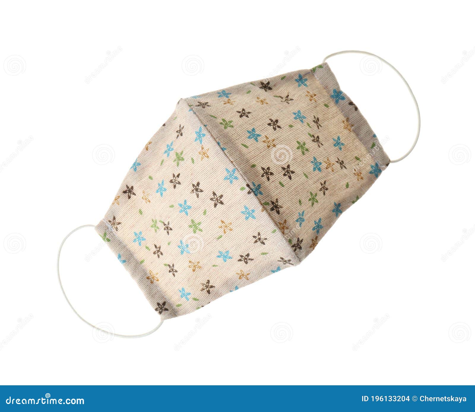 Homemade Protective Face Mask Isolated on White Stock Photo - Image of ...