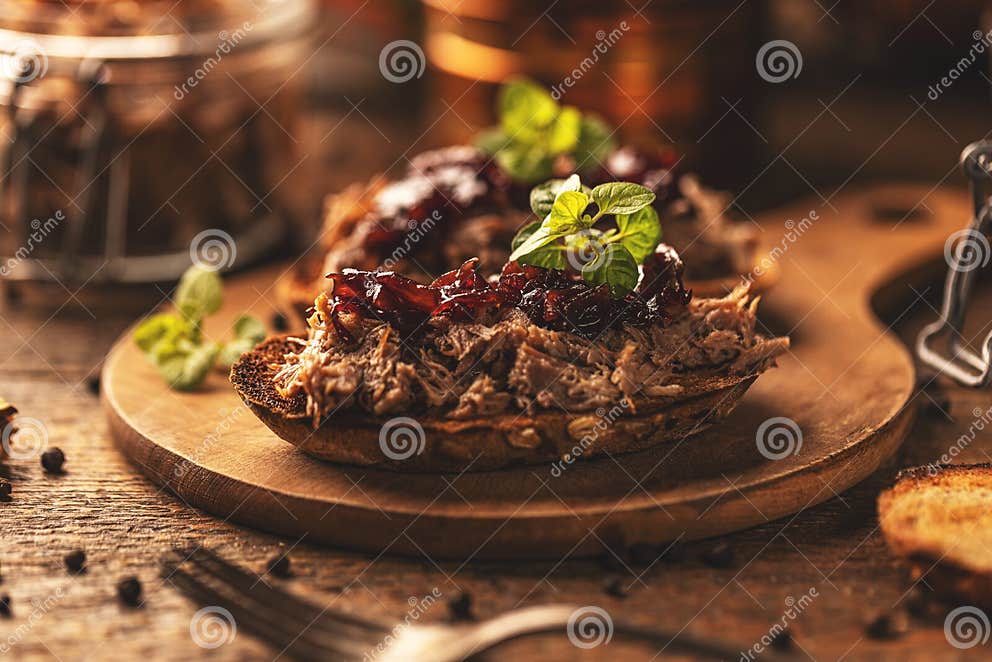 Homemade pulled duck stock photo. Image of homemade - 225498204
