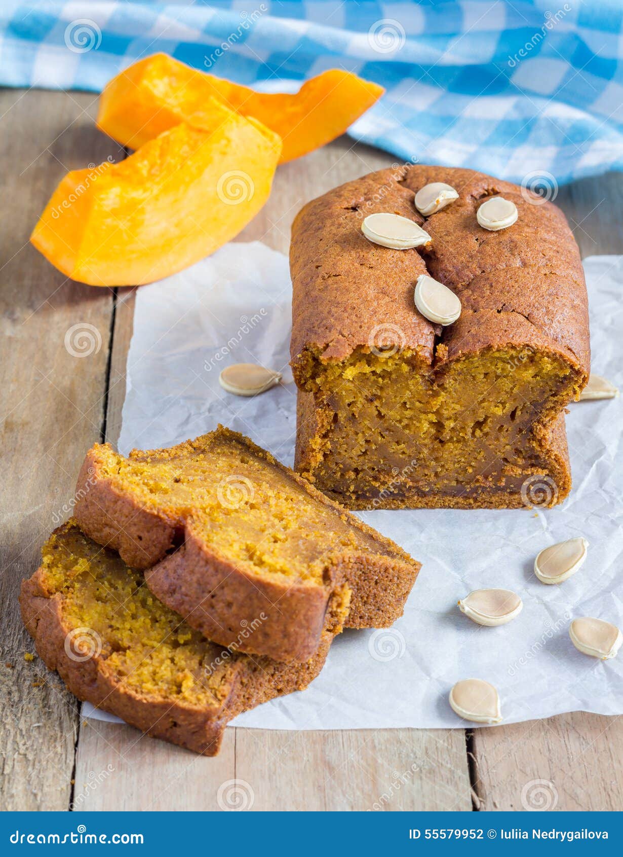 Homemade pumpkin bread stock photo. Image of delicious - 55579952