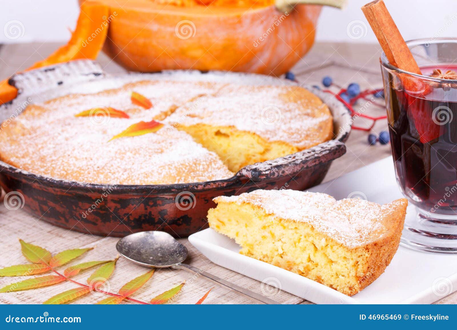 Homemade pumpkin cake stock image. Image of gourmet, food - 46965469