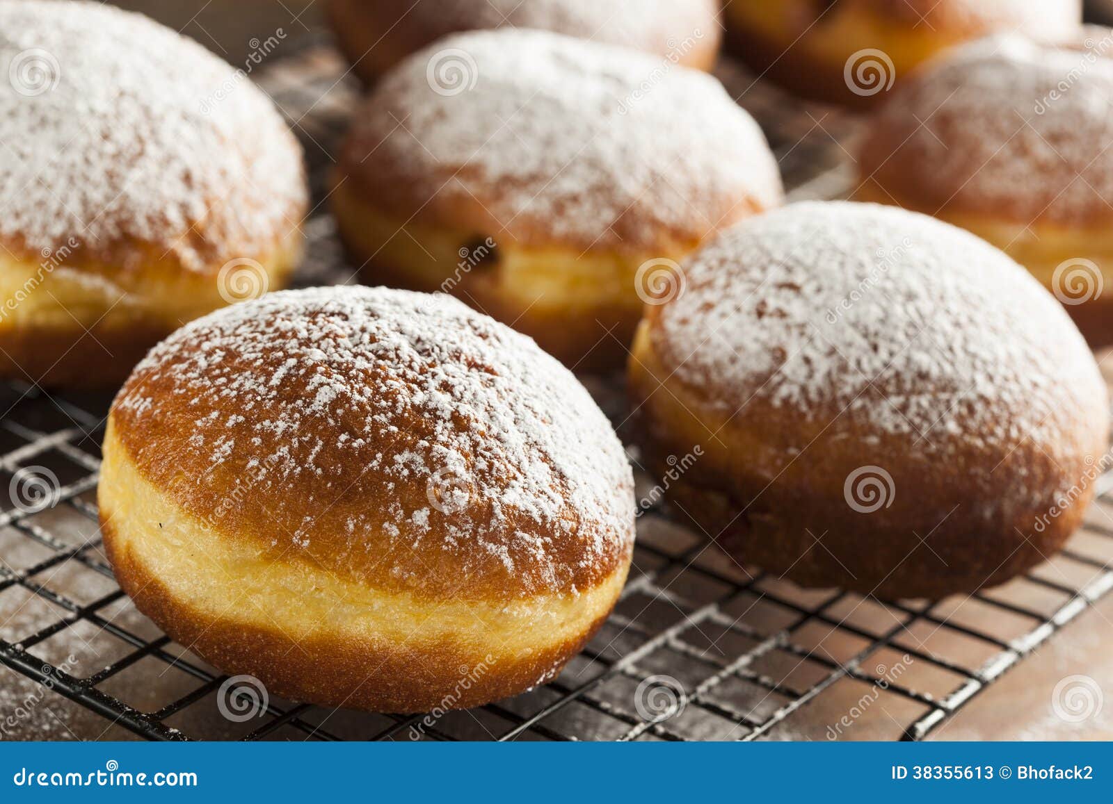 Homemade Raspberry Polish Paczki Donut Stock Image - Image of food ...