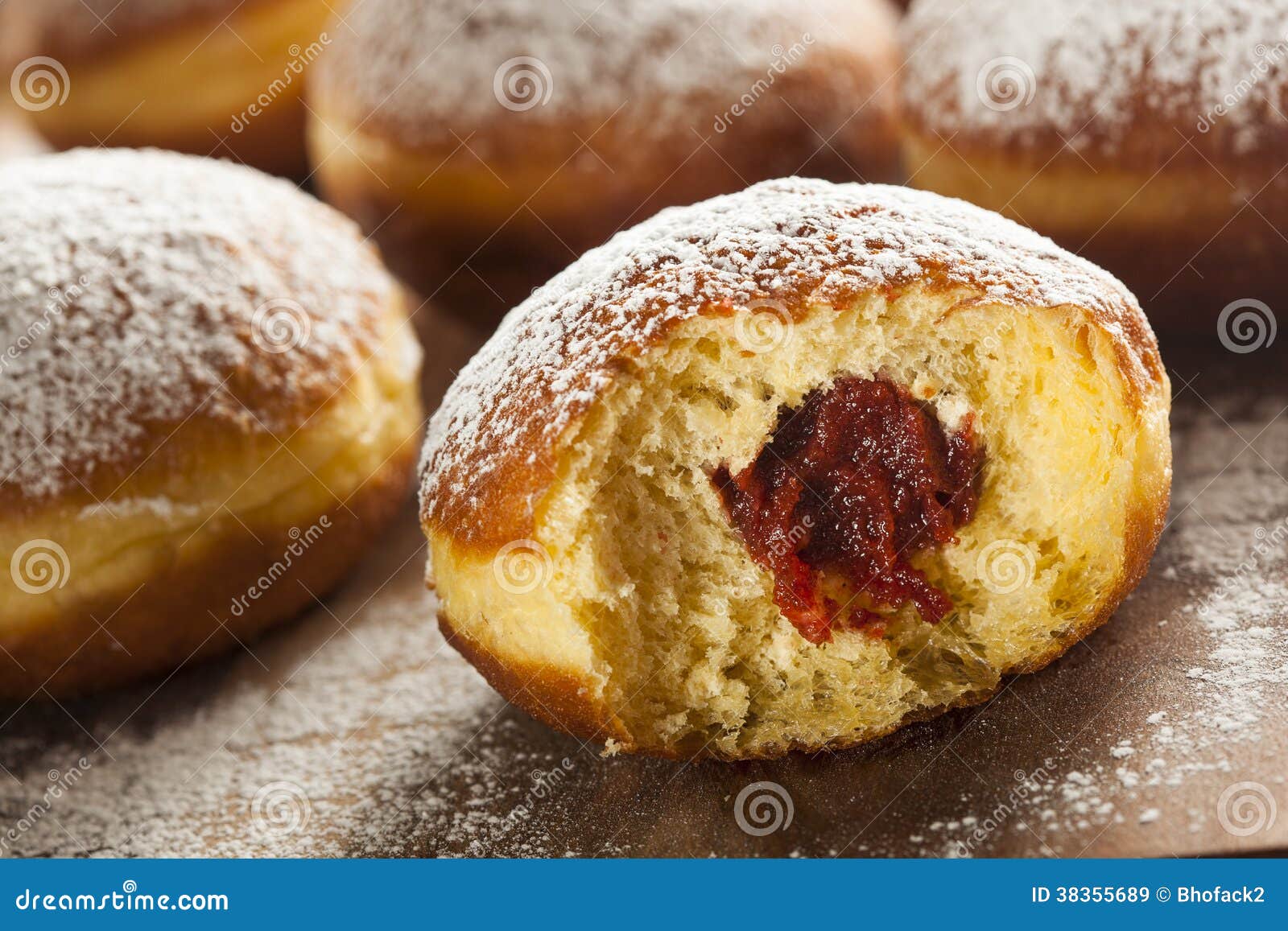 Homemade Raspberry Polish Paczki Donut Stock Image - Image of holiday ...