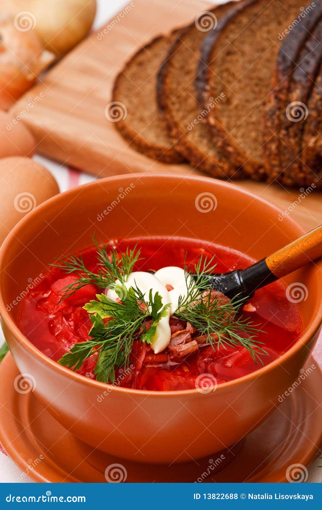 Homemade red borsch stock photo. Image of delicious, meat - 13822688