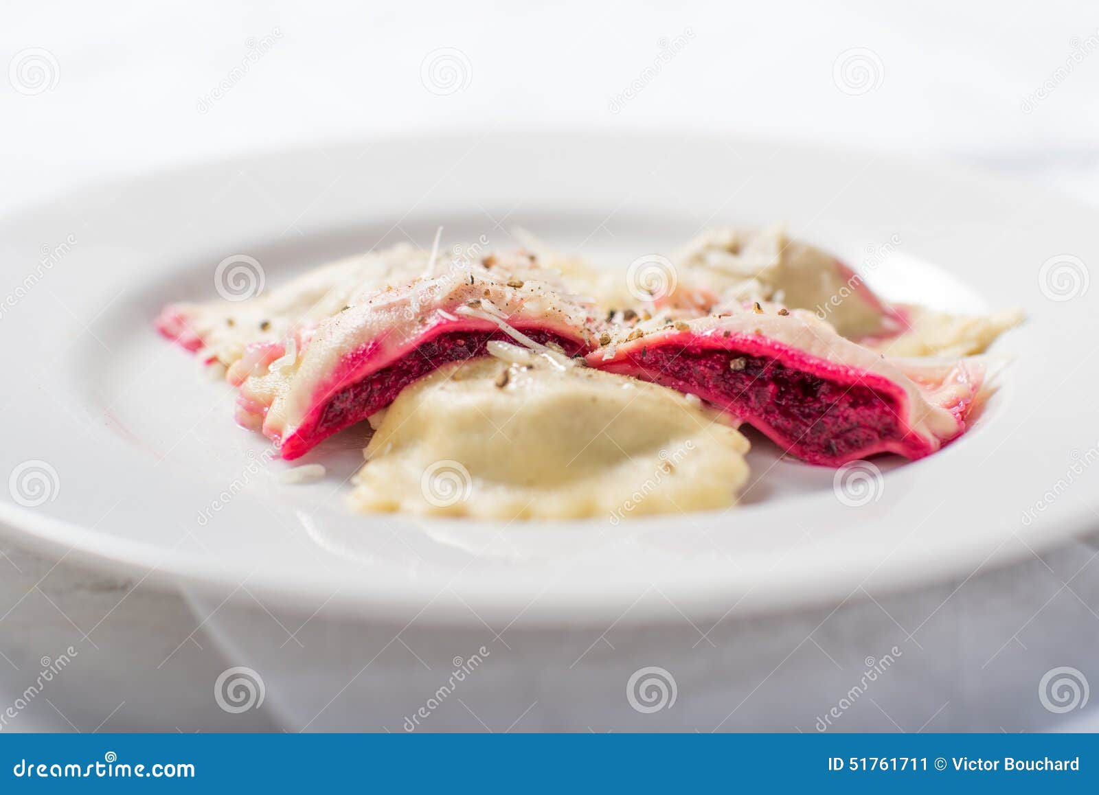 Homemade Roasted Beet Ravioli Pasta Stock Image - Image of ravioli ...