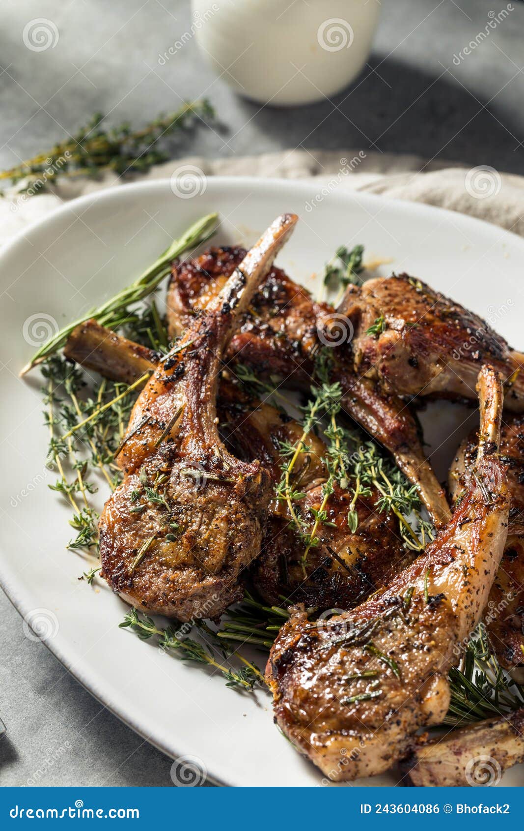 Homemade Roasted Lamb Chops Stock Photo - Image of grilled, rack: 243604086