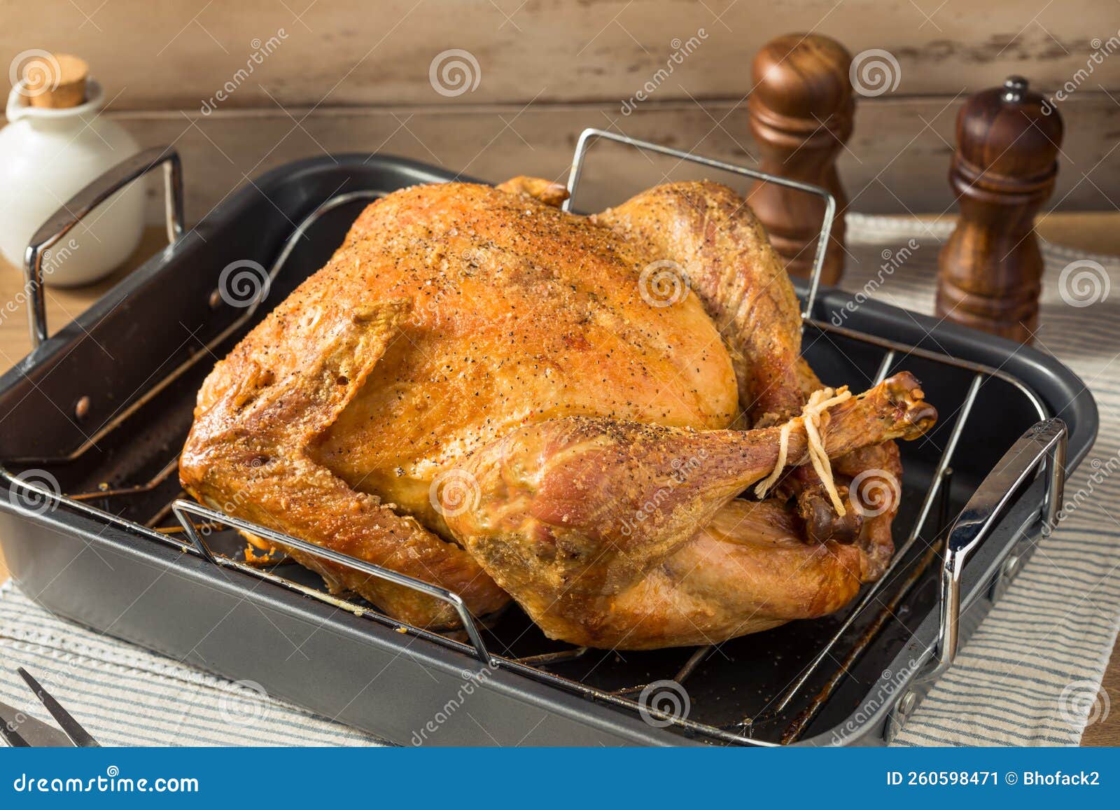 Homemade Roasted Turkey For Thanksgiving Stock Image Image Of