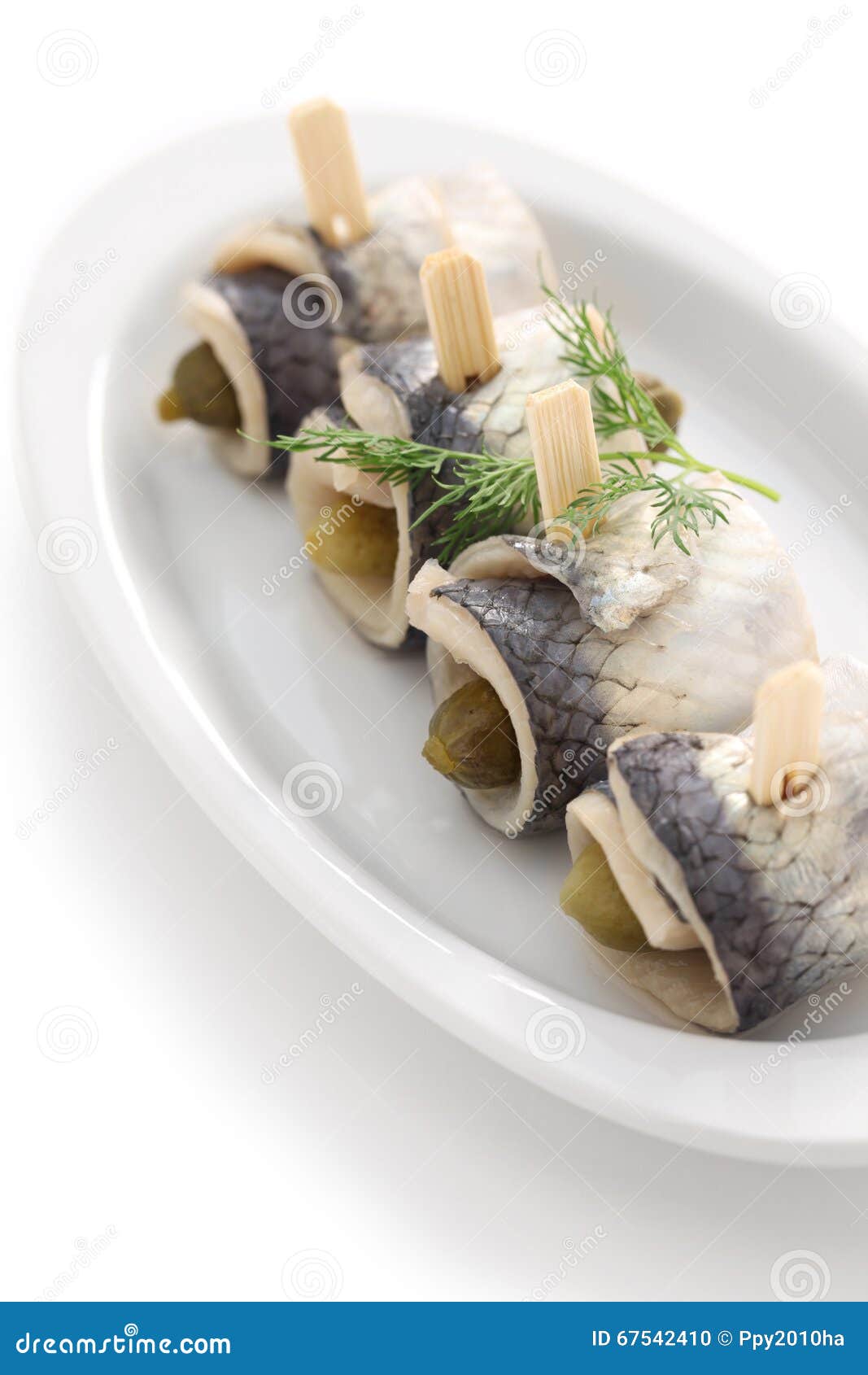 Homemade rollmops stock photo. Image of dish, rolled - 67542410