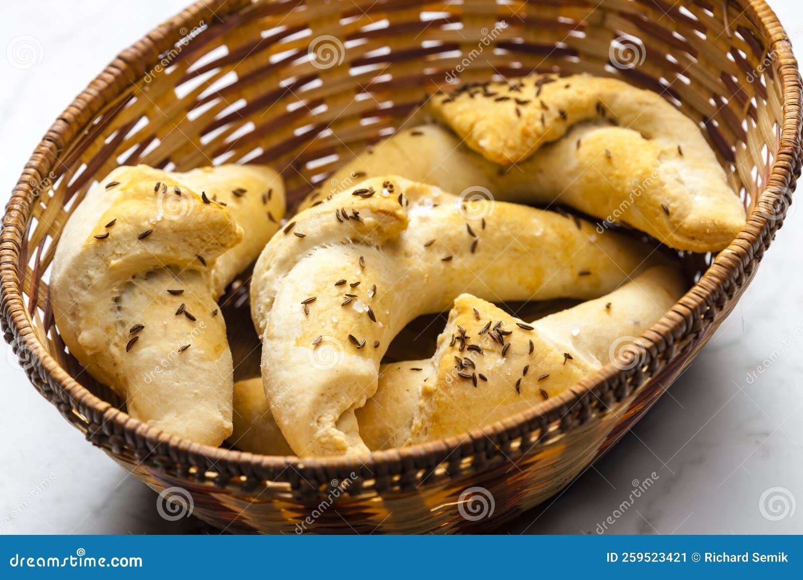 Homemade Rolls with Salt and Cumin Stock Image - Image of cumin, spice ...