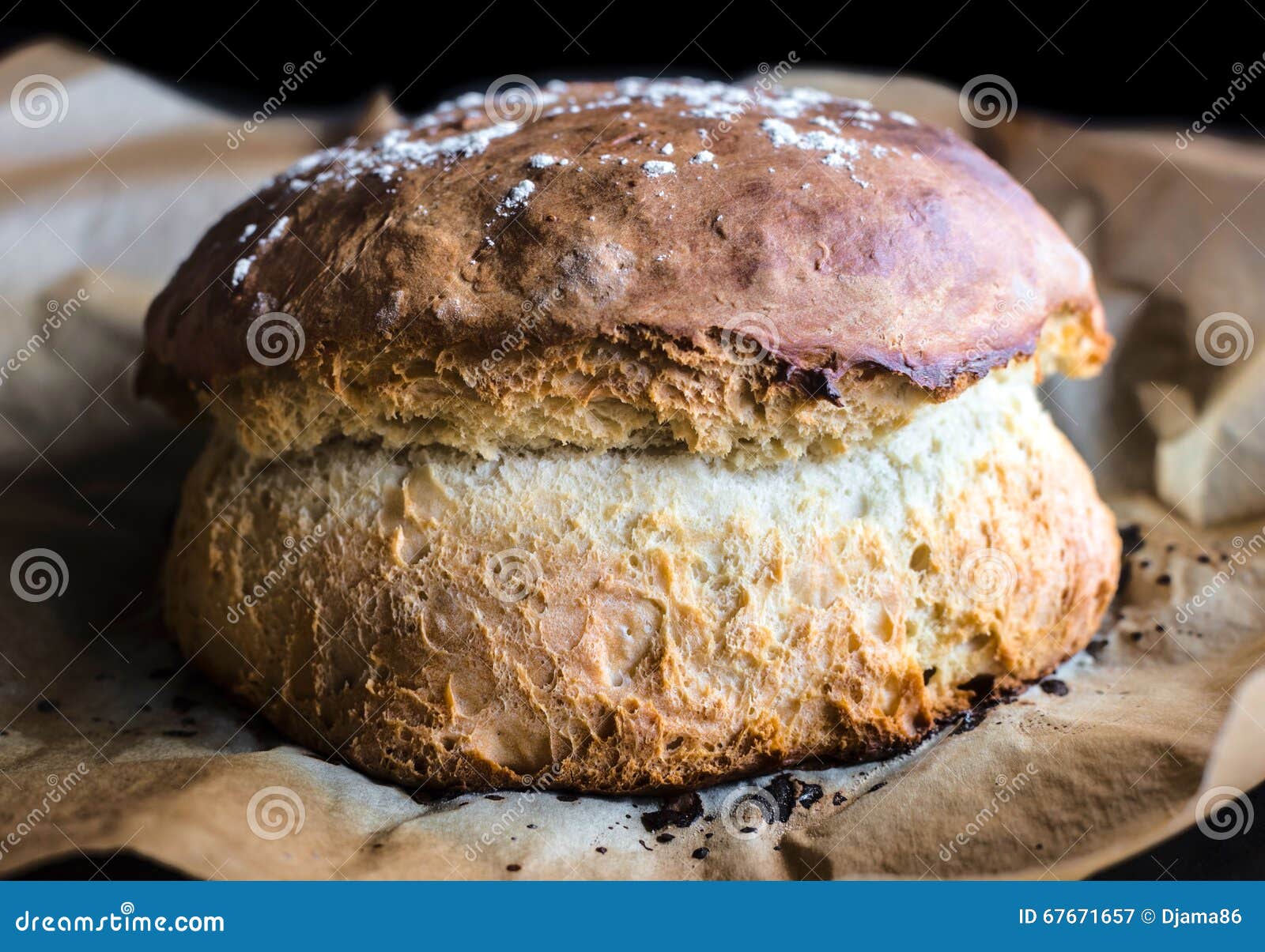 Homemade rustic bread stock image. Image of grain, delicious - 67671657
