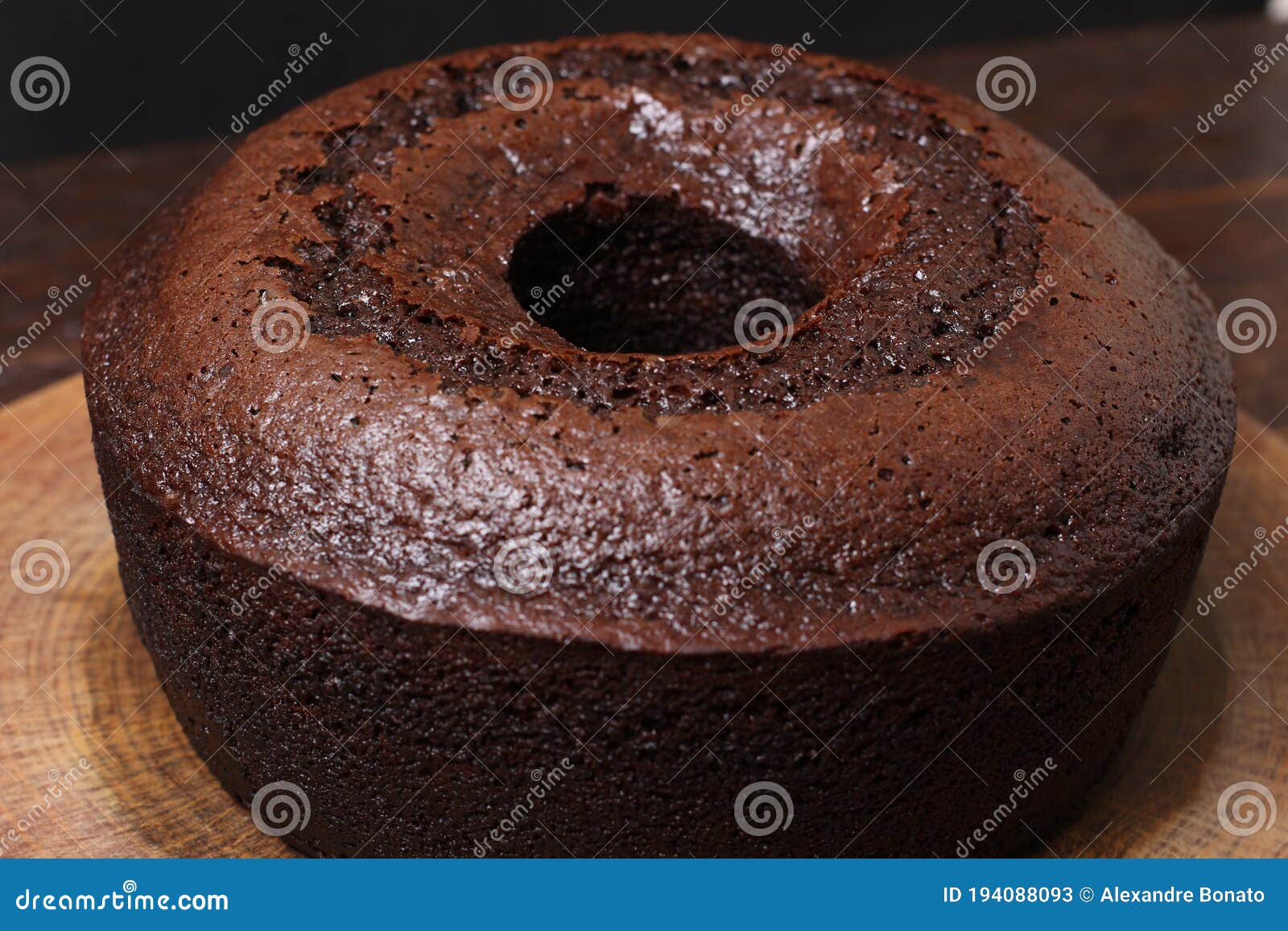 Homemade Rustic Chocolate Cake. Top View Stock Image - Image of ...