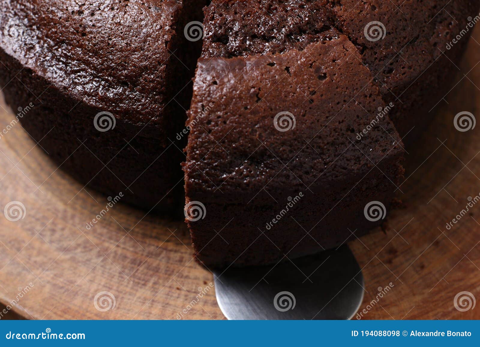 Homemade Rustic Chocolate Cake. Top View Stock Photo - Image of food ...