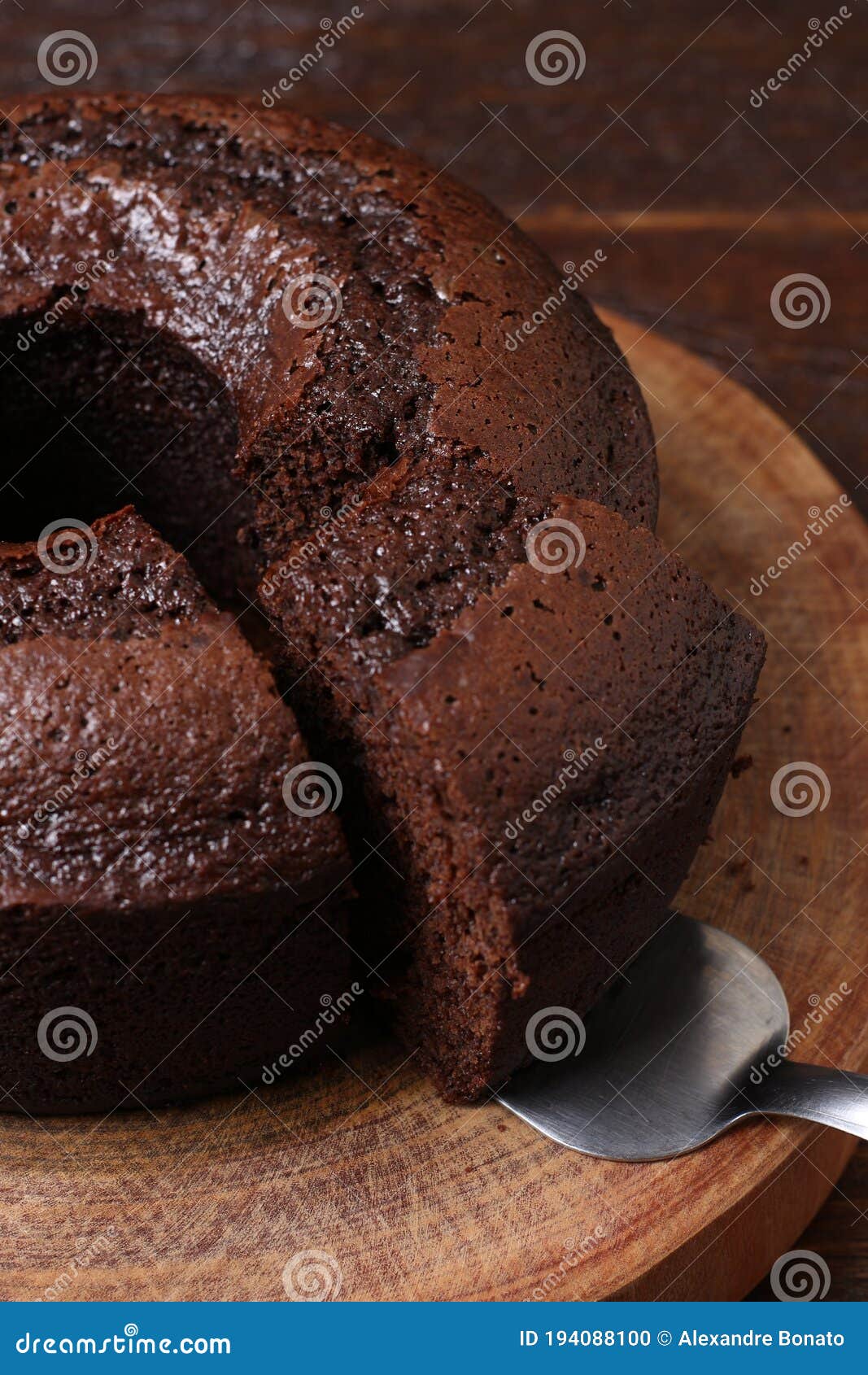 Homemade Rustic Chocolate Cake. Top View Stock Photo - Image of cake ...