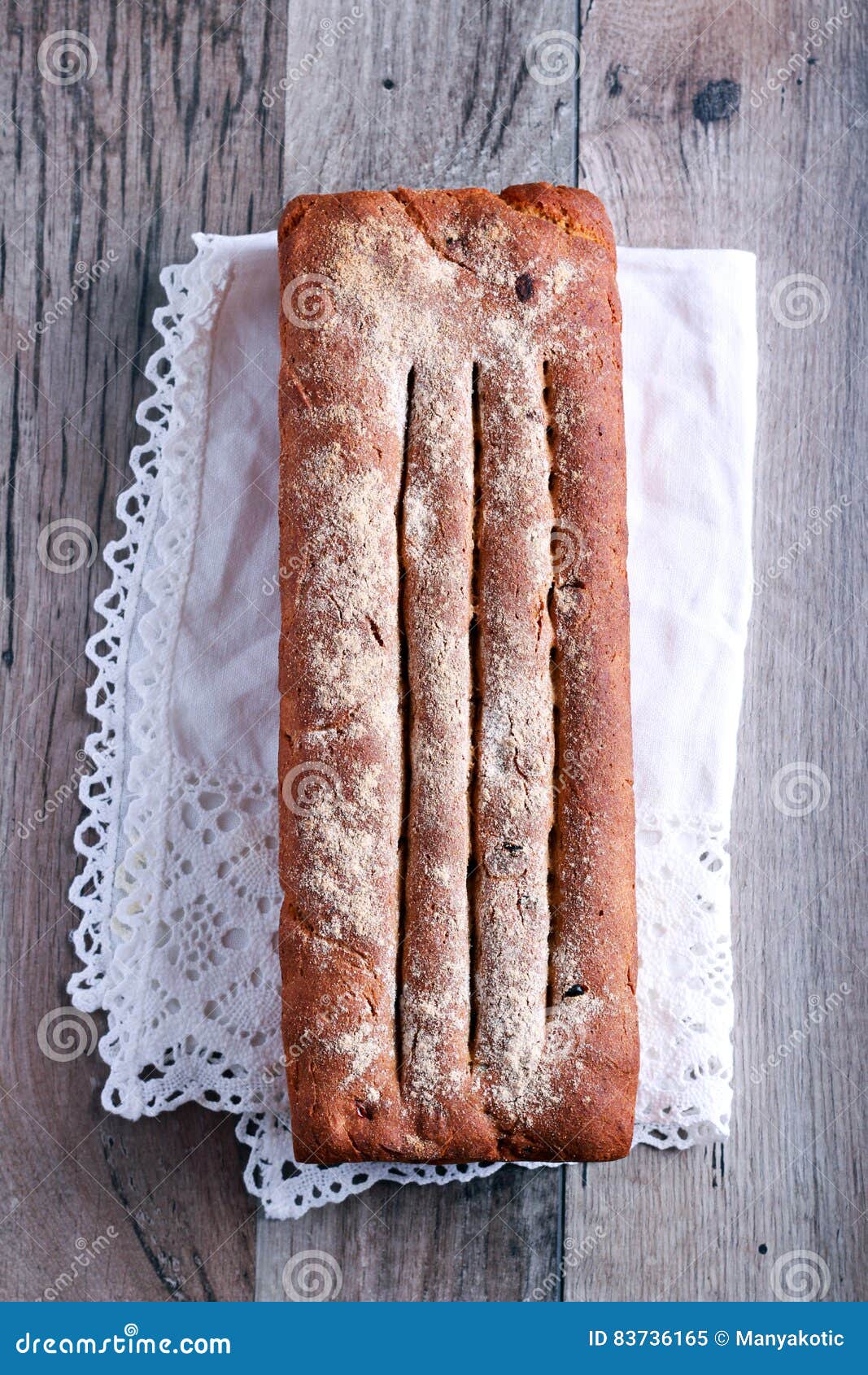 Homemade rye loaf of bread stock image. Image of loaf - 83736165