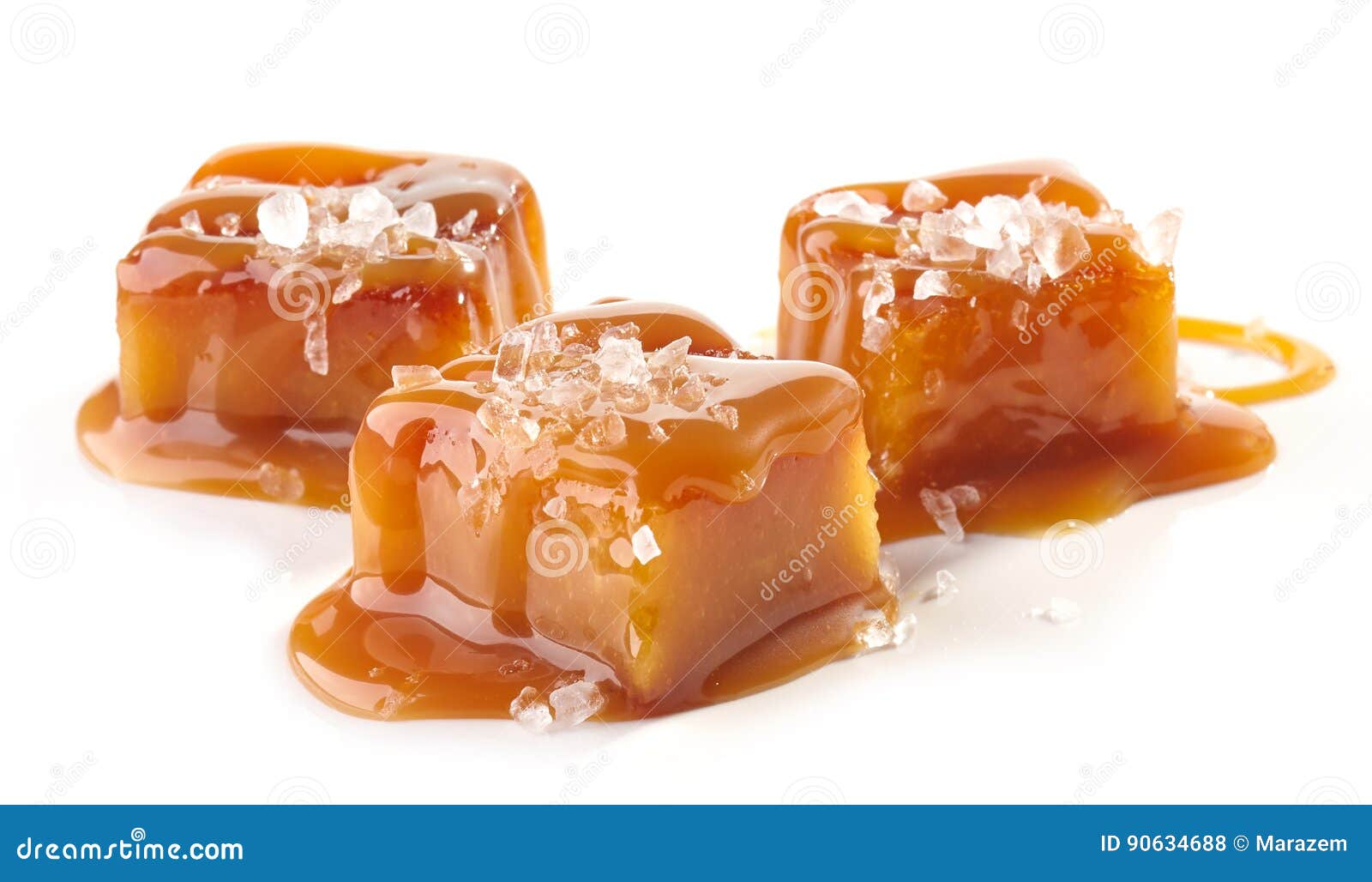 Homemade Salted Caramel Pieces Stock Photo - Image of background ...