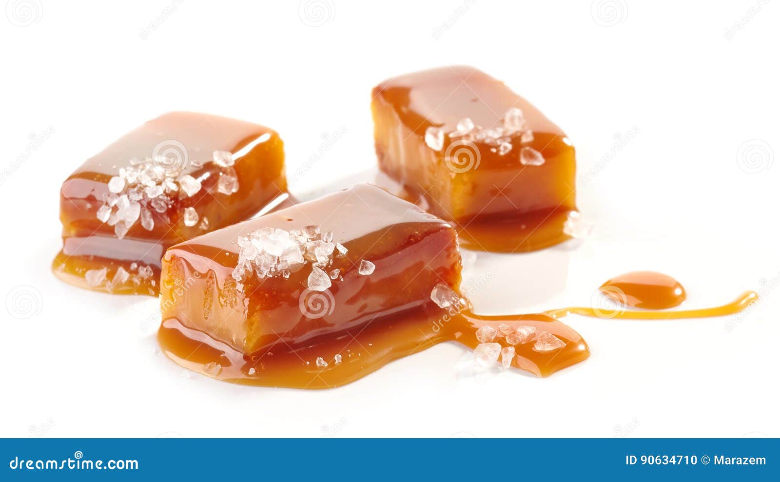 Homemade Salted Caramel Pieces Stock Photo - Image of food, melted ...