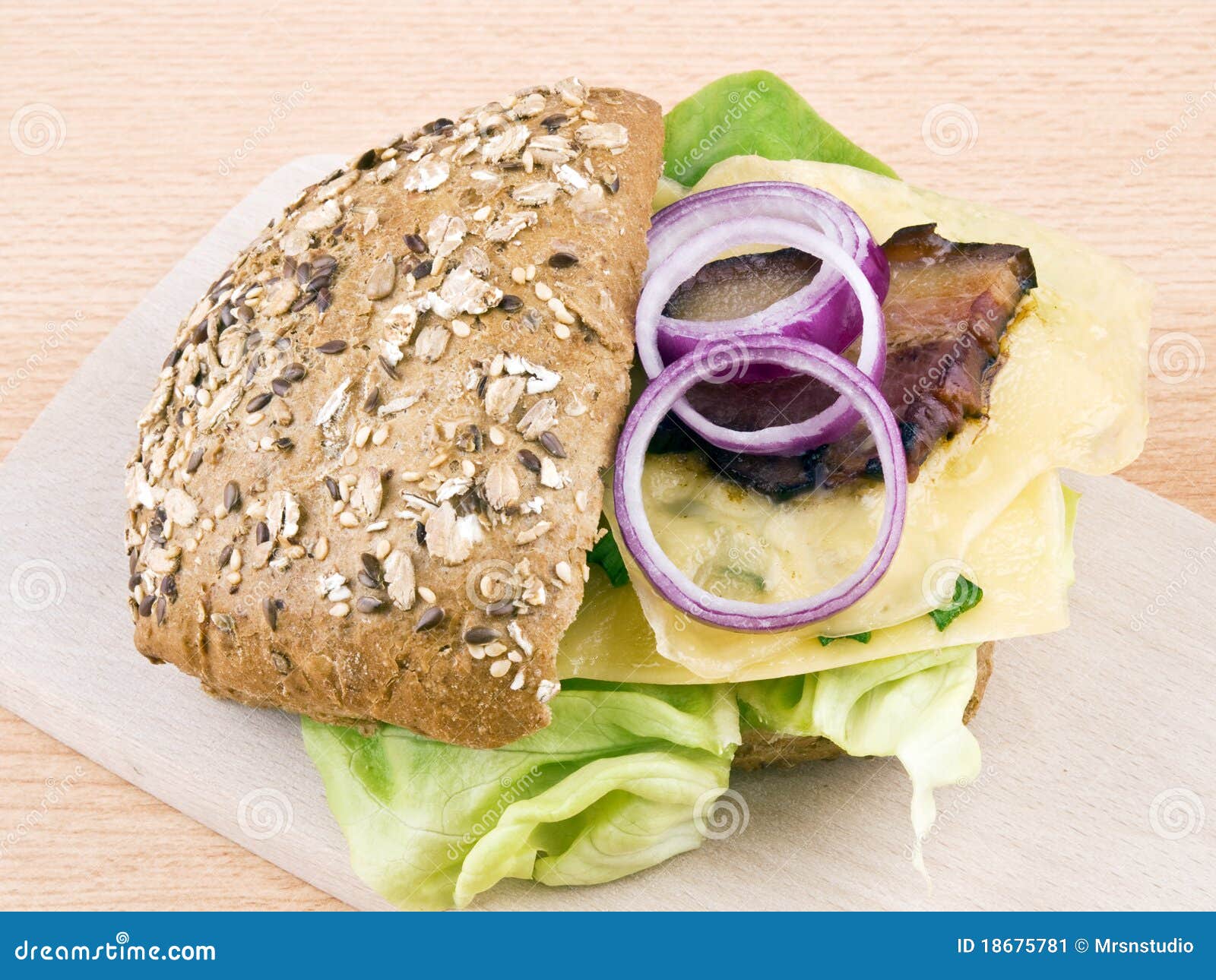 Homemade Sandwich with Raclette Cheese Stock Image - Image of onion ...