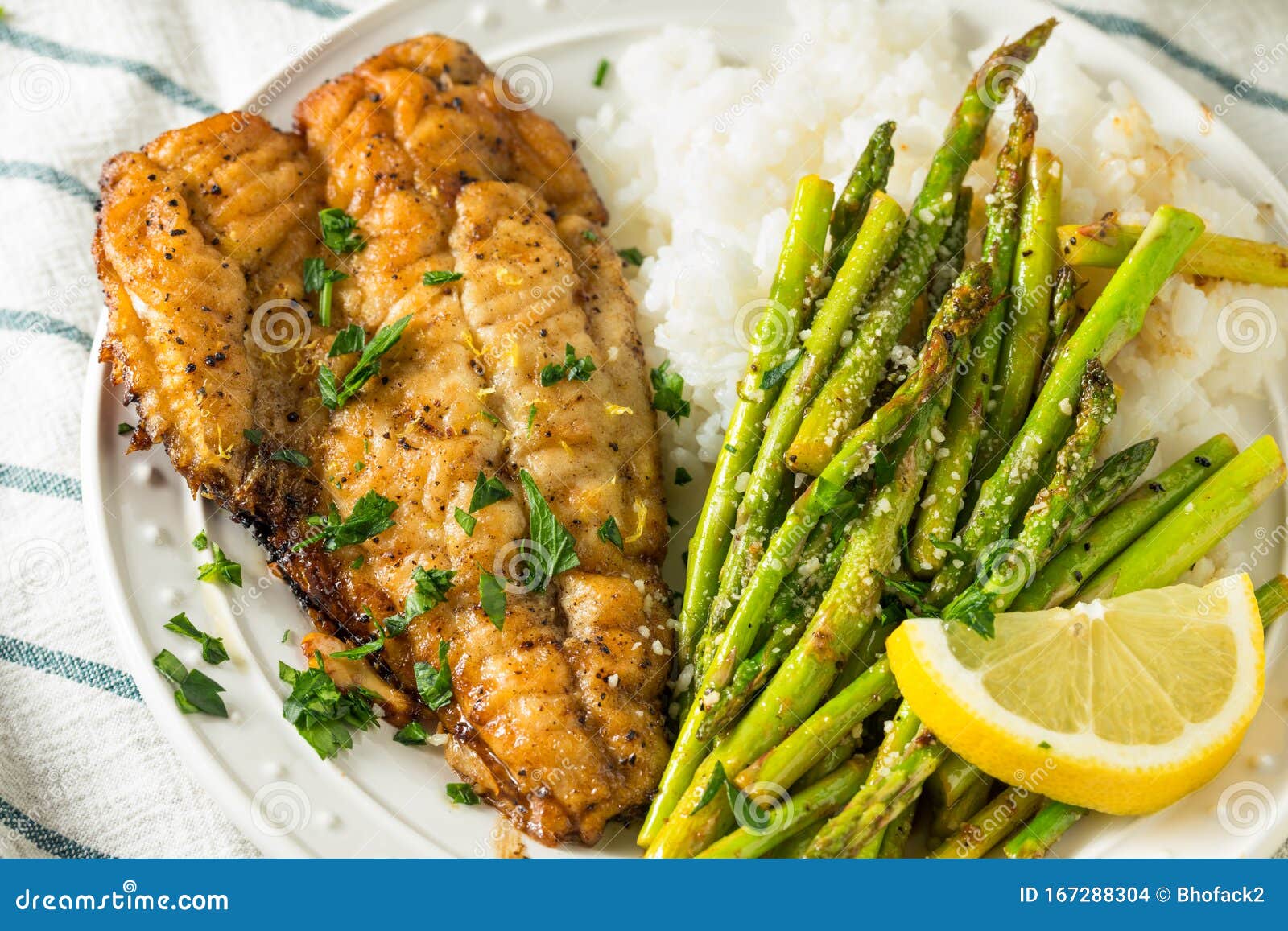 Homemade Sauteed Whitefish Dinner Stock Photo - Image of food, baked ...