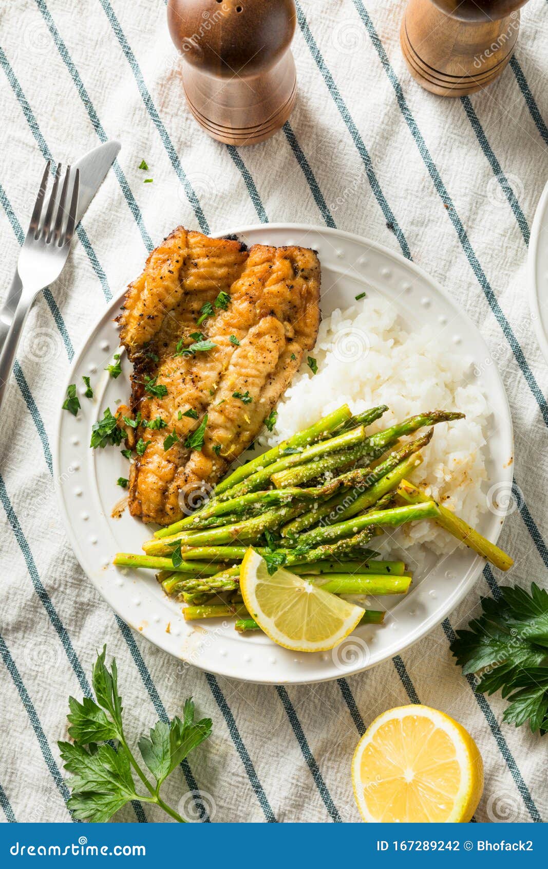 Homemade Sauteed Whitefish Dinner Stock Photo - Image of dish, dinner ...