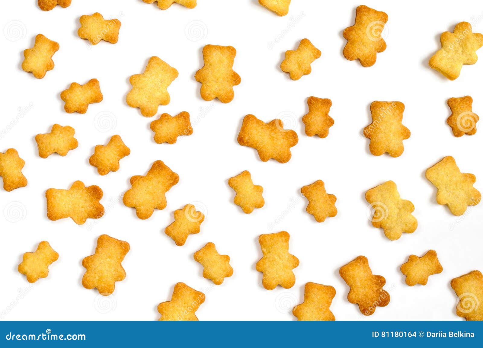 Homemade Shortbread Bear Cookies Pattern Top View Stock Photo - Image ...