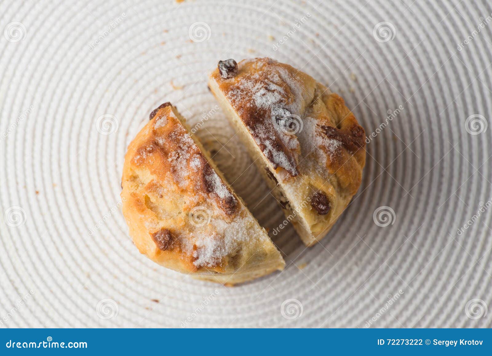 Homemade Sliced Carrot Muffin with Empty Space on White Fabric ...