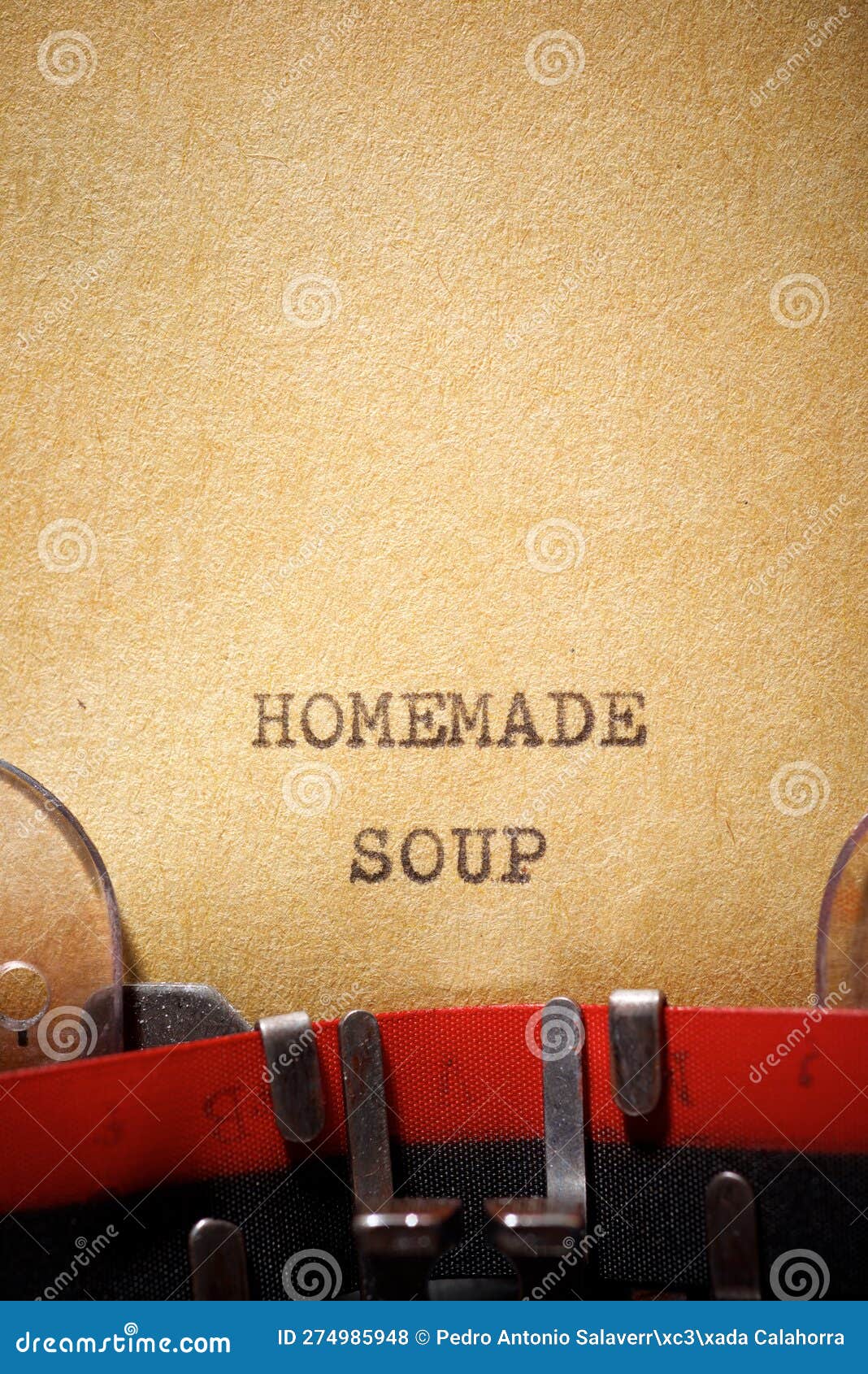 Homemade soup text stock photo. Image of short, vintage - 274985948