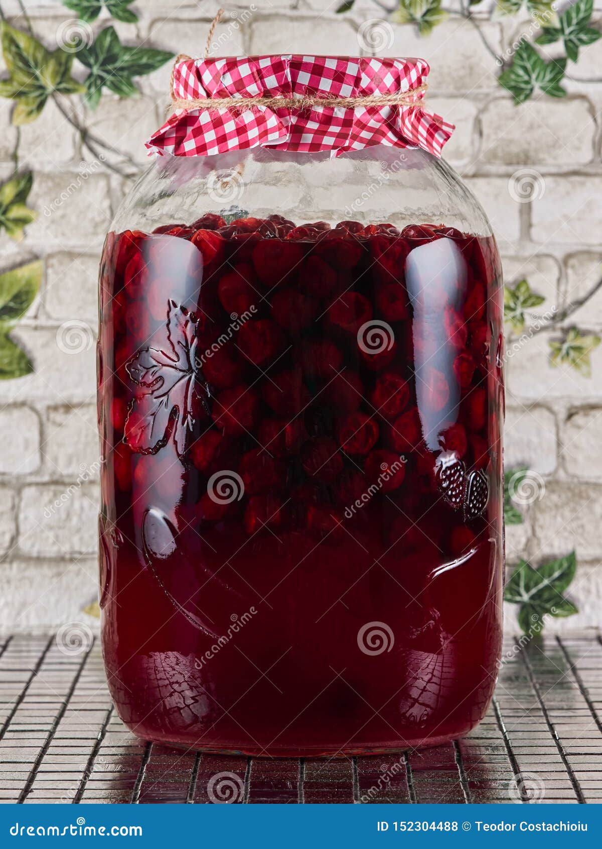 Homemade Sour Cherry Liqueur Stock Photo - Image of organic, liqueur ...