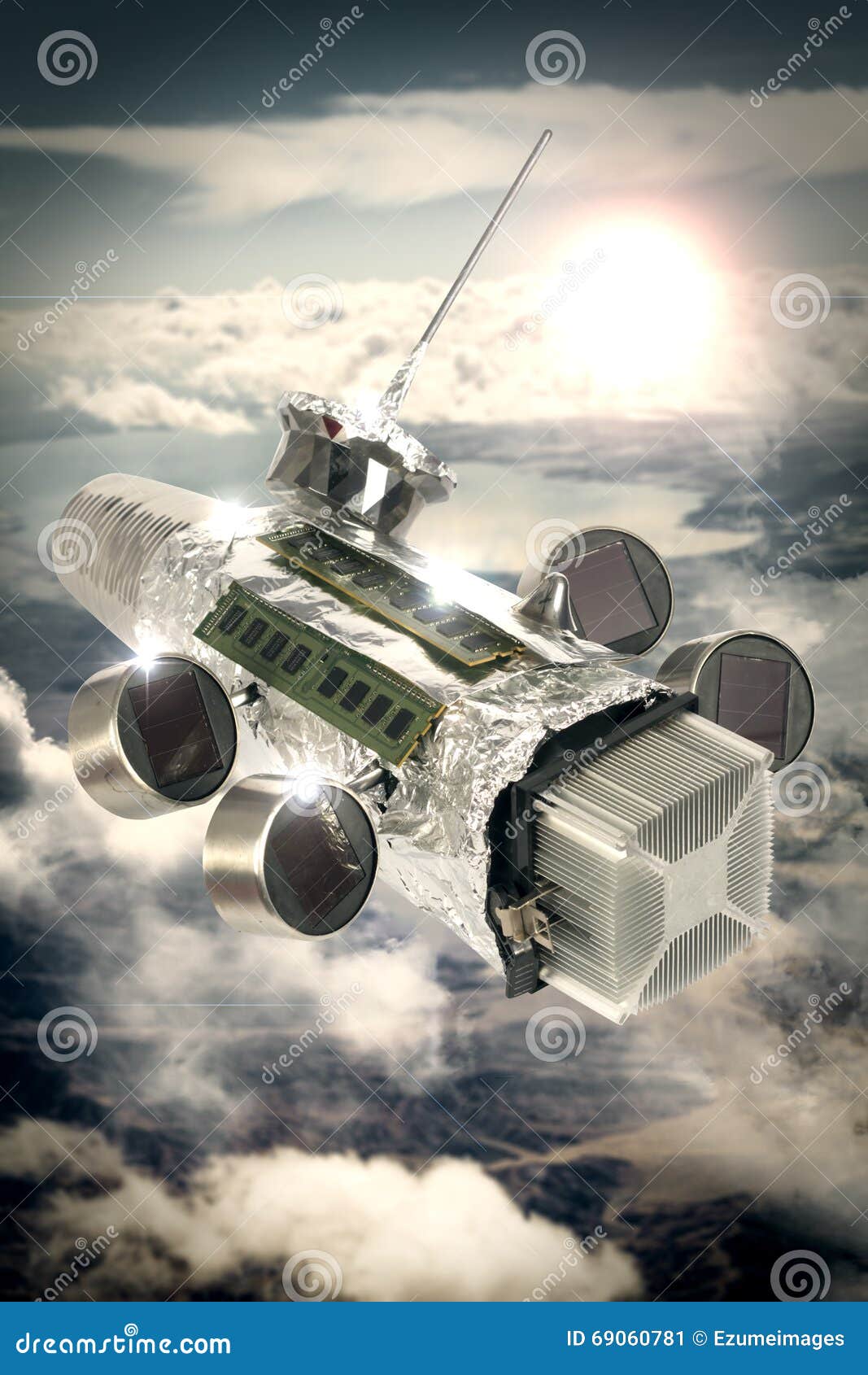 Homemade Spaceship Satellite Stock Image - Image of homemade, sattelite ...