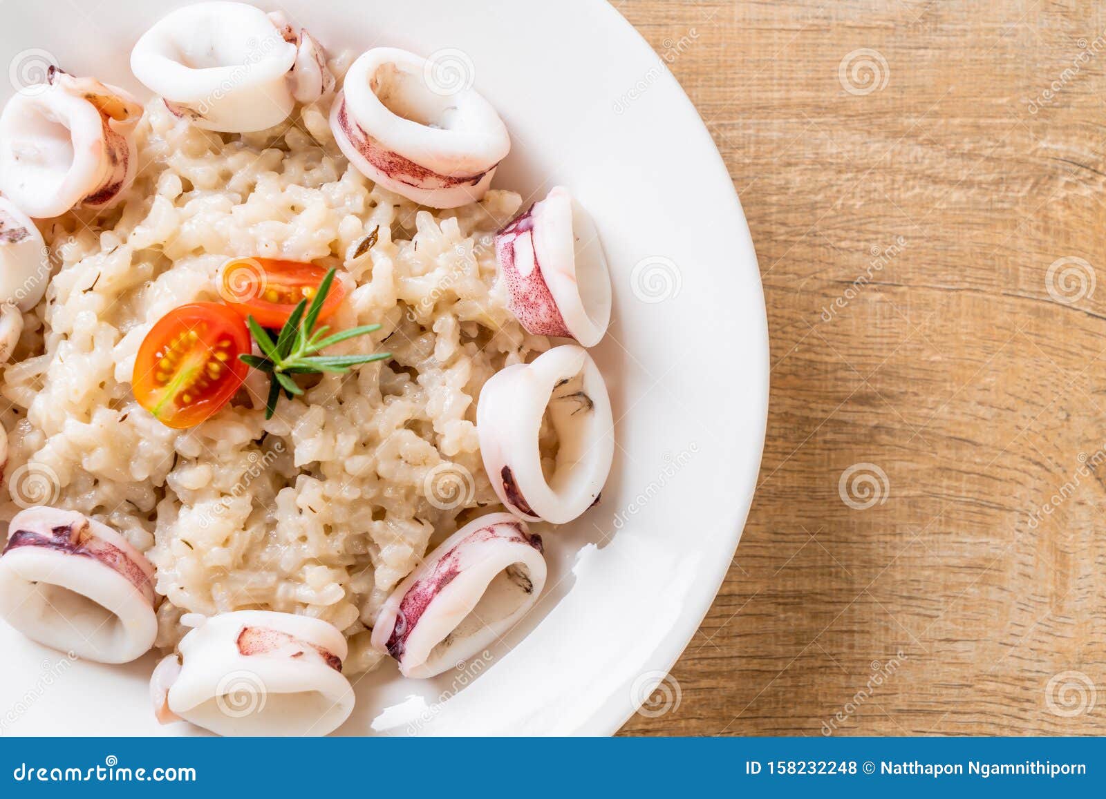Squids or octopus risotto stock photo. Image of healthy - 158232248
