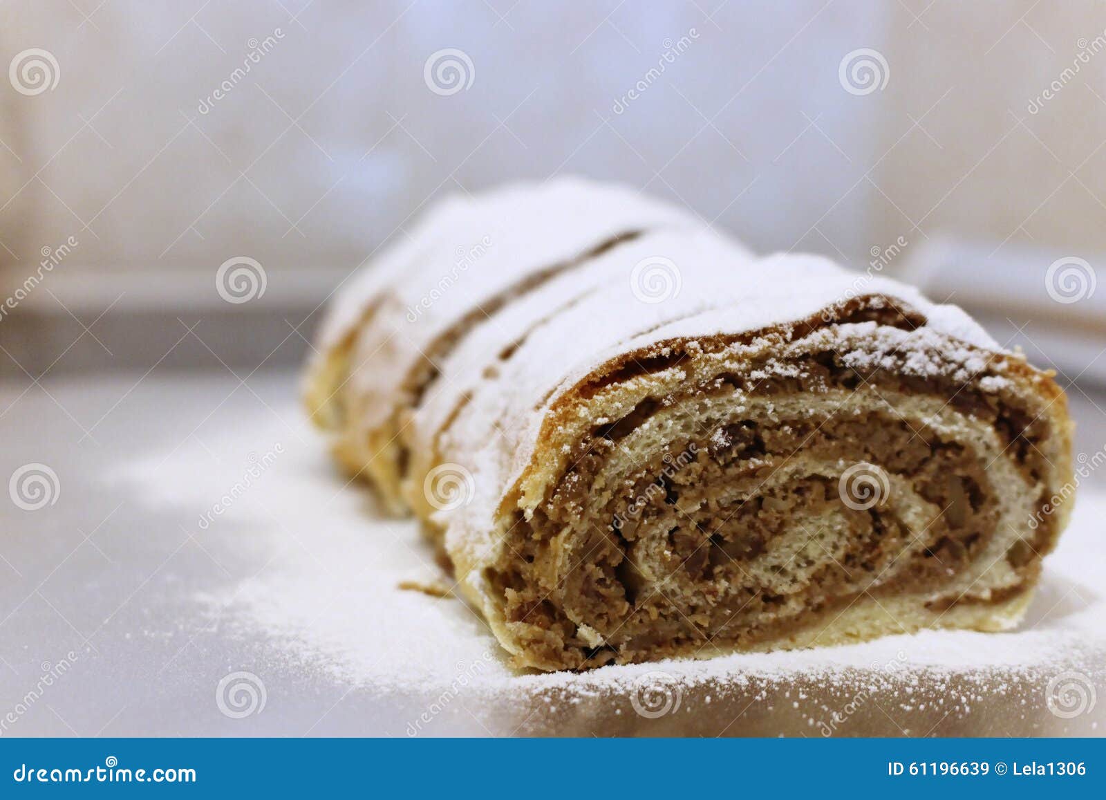 Homemade Strudel with Walnuts Stock Image - Image of kakao, home: 61196639