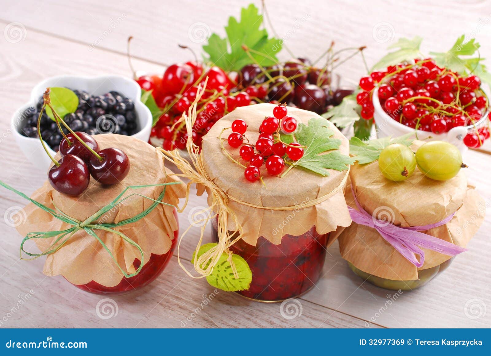 Homemade Summer Fruit Preserves Stock Image - Image of healthful, fresh ...
