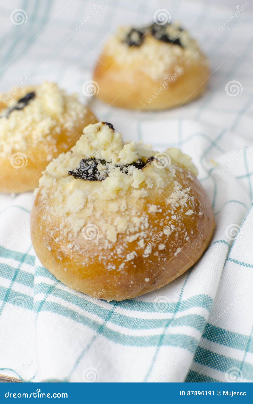 Homemade sweet bun stock image. Image of cloth, epicure - 87896191