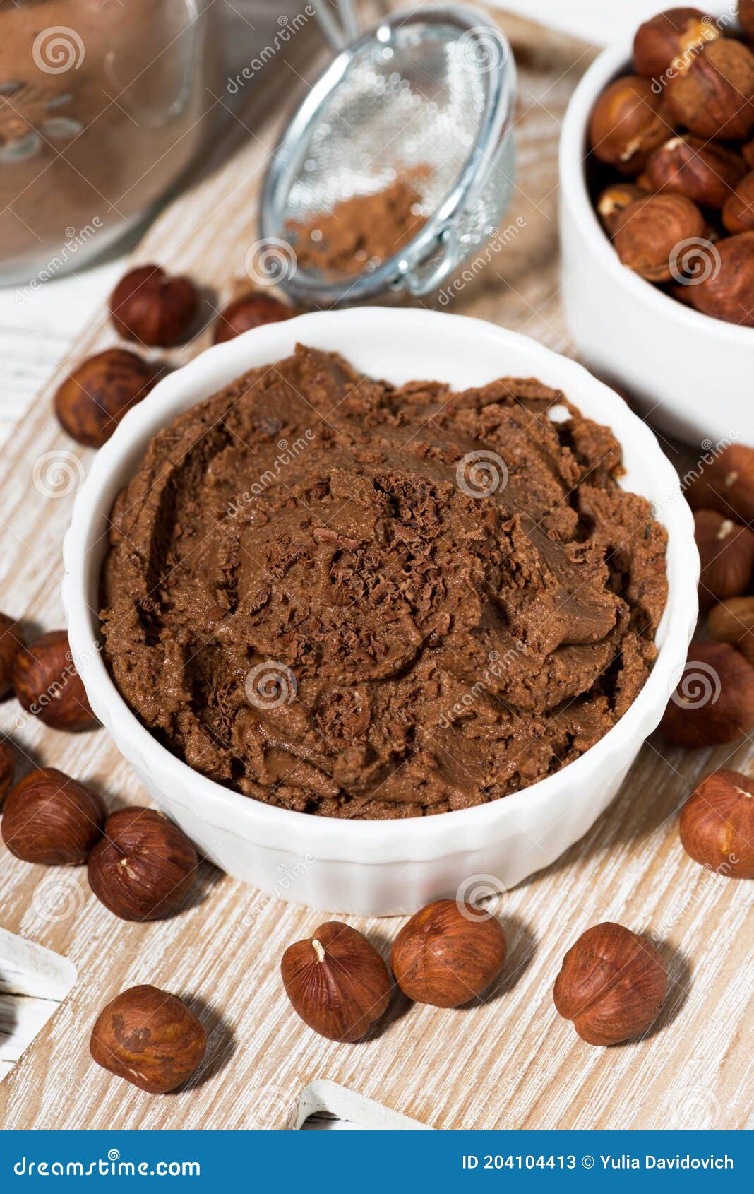 Homemade Sweet Chocolate Nut Paste Stock Image - Image of hazelnut ...