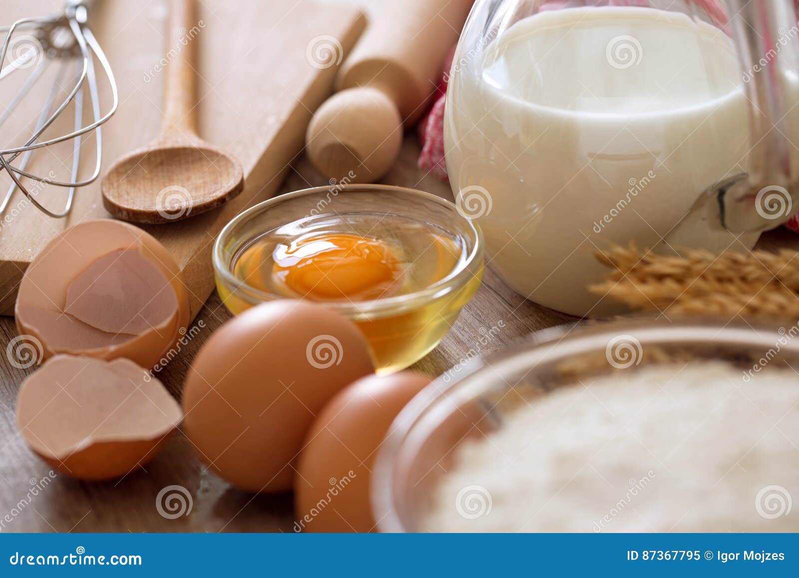 Homemade Sweets Baking Ingredients Stock Image - Image of butter, cook ...