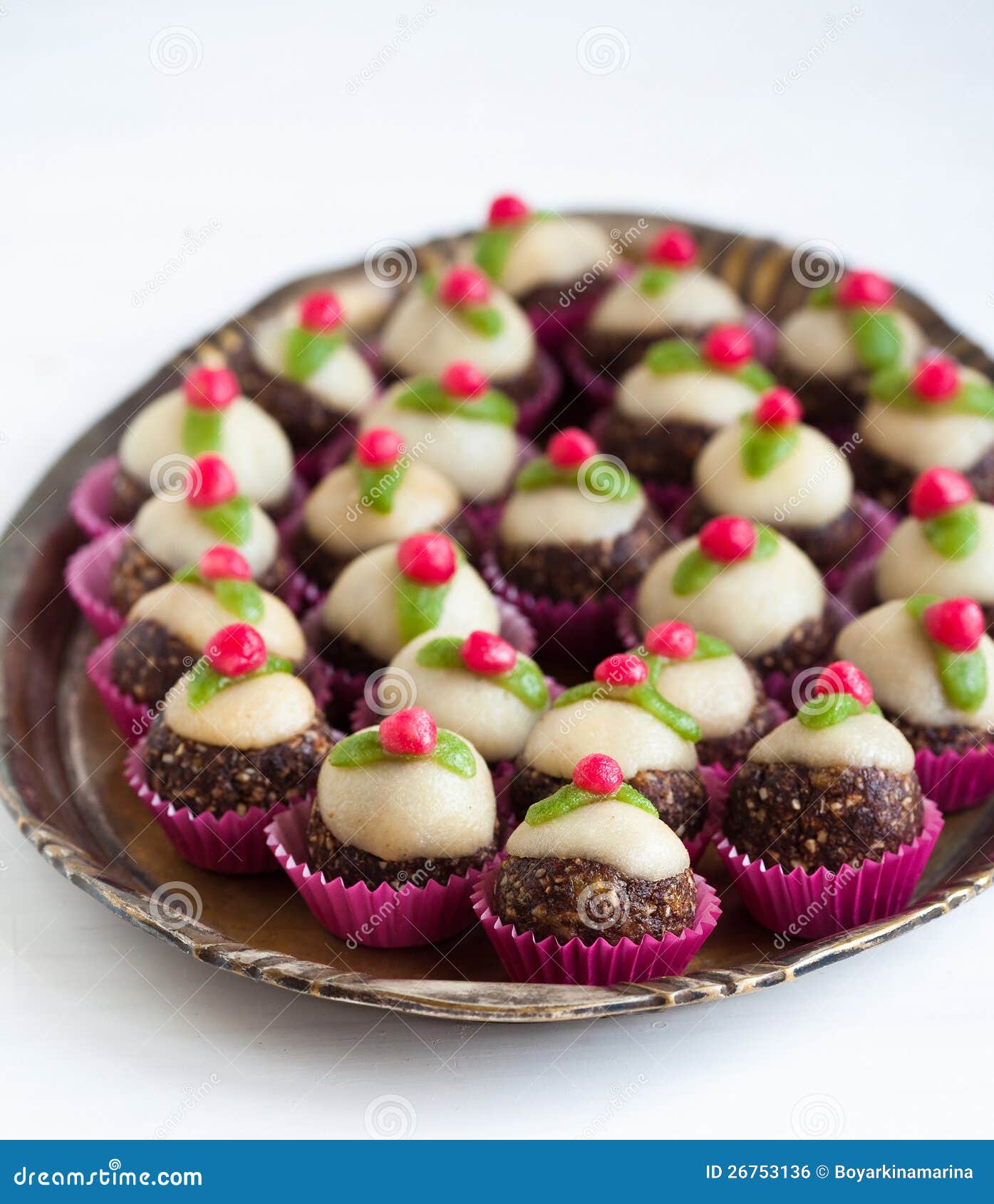 Homemade Sweets with Marzipan Stock Photo - Image of stain, sweet: 26753136