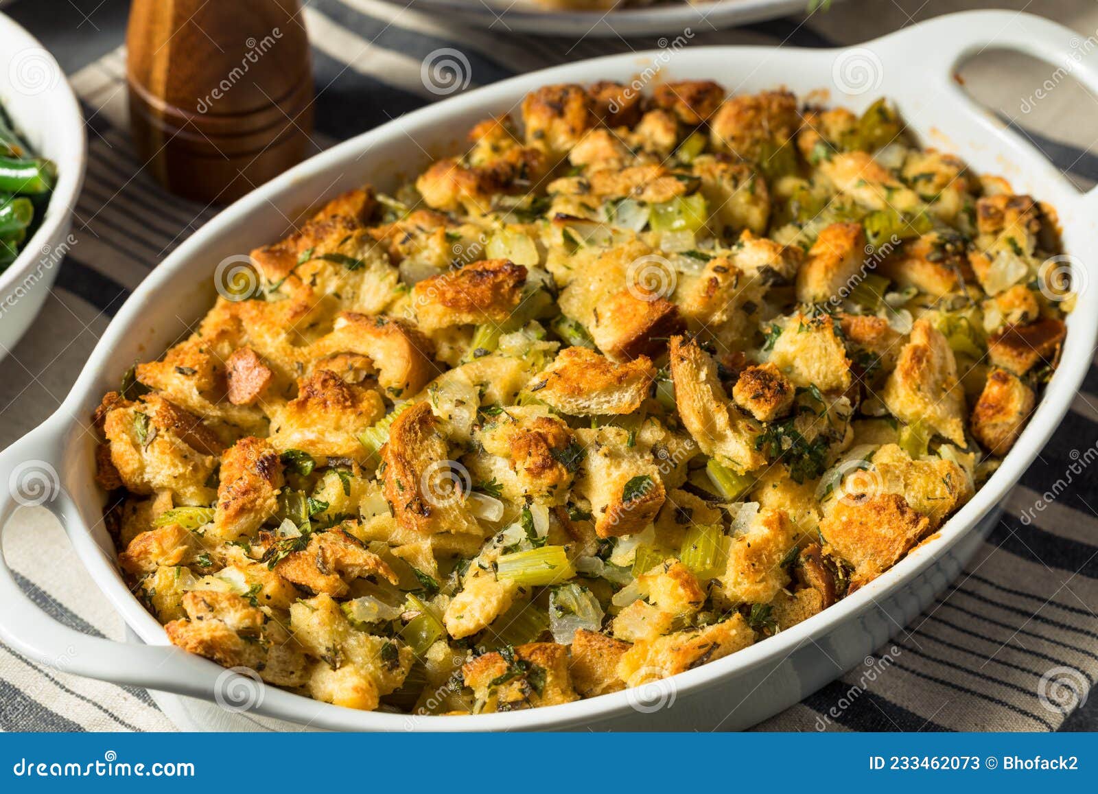 Homemade Thanksgiving Holiday Stuffing Stock Image - Image of homemade ...