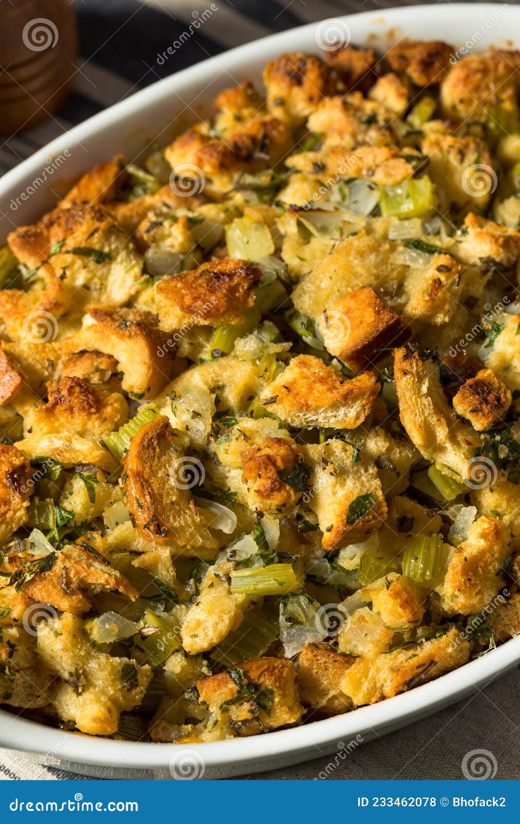 Homemade Thanksgiving Holiday Stuffing Stock Photo - Image of ...