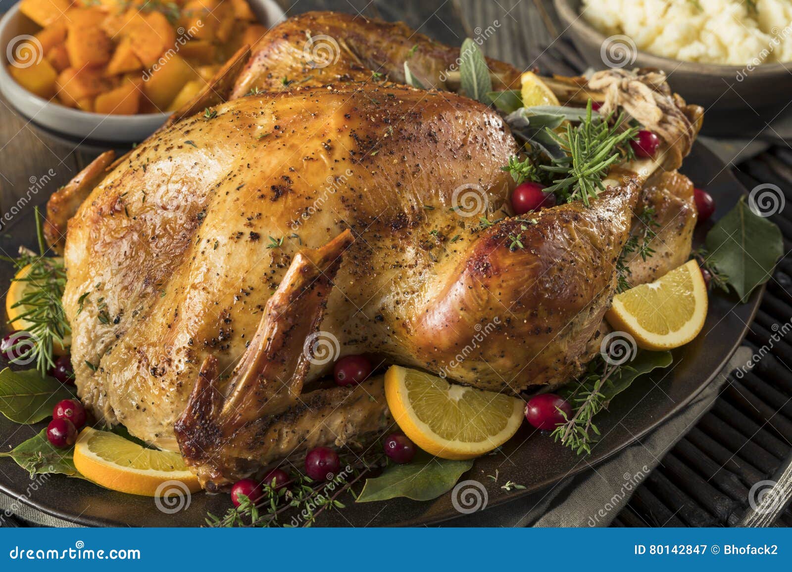 Homemade Thanksgiving Turkey Dinner Stock Image - Image of fruits ...