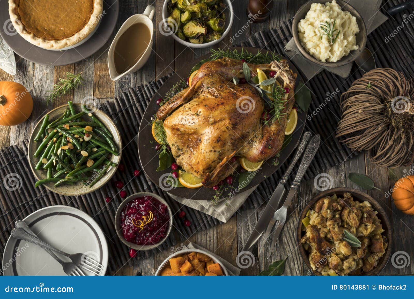 Homemade Thanksgiving Turkey Dinner Stock Image - Image of delicious ...