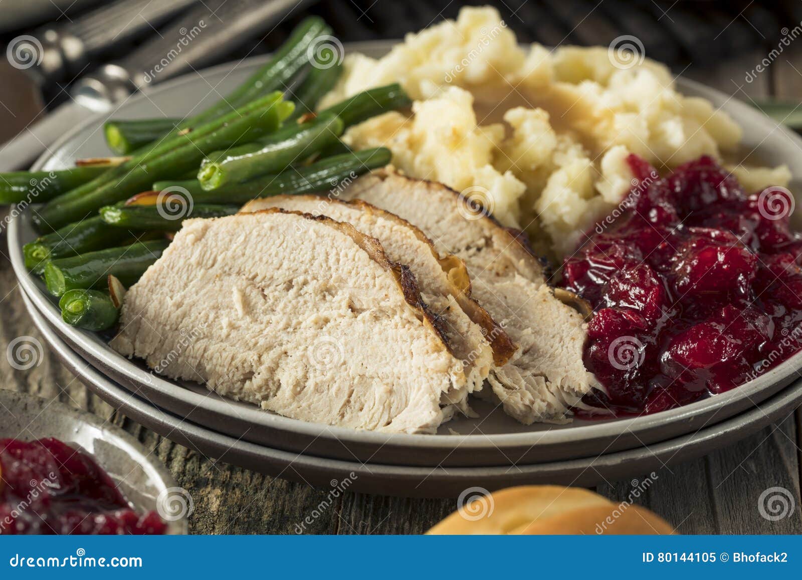 Homemade Thanksgiving Turkey Dinner Stock Image - Image of gravy ...