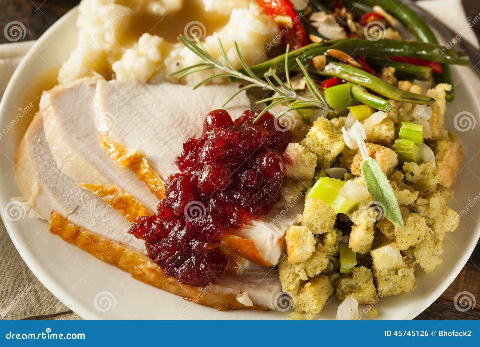 Homemade Thanksgiving Turkey on a Plate Stock Photo - Image of green ...