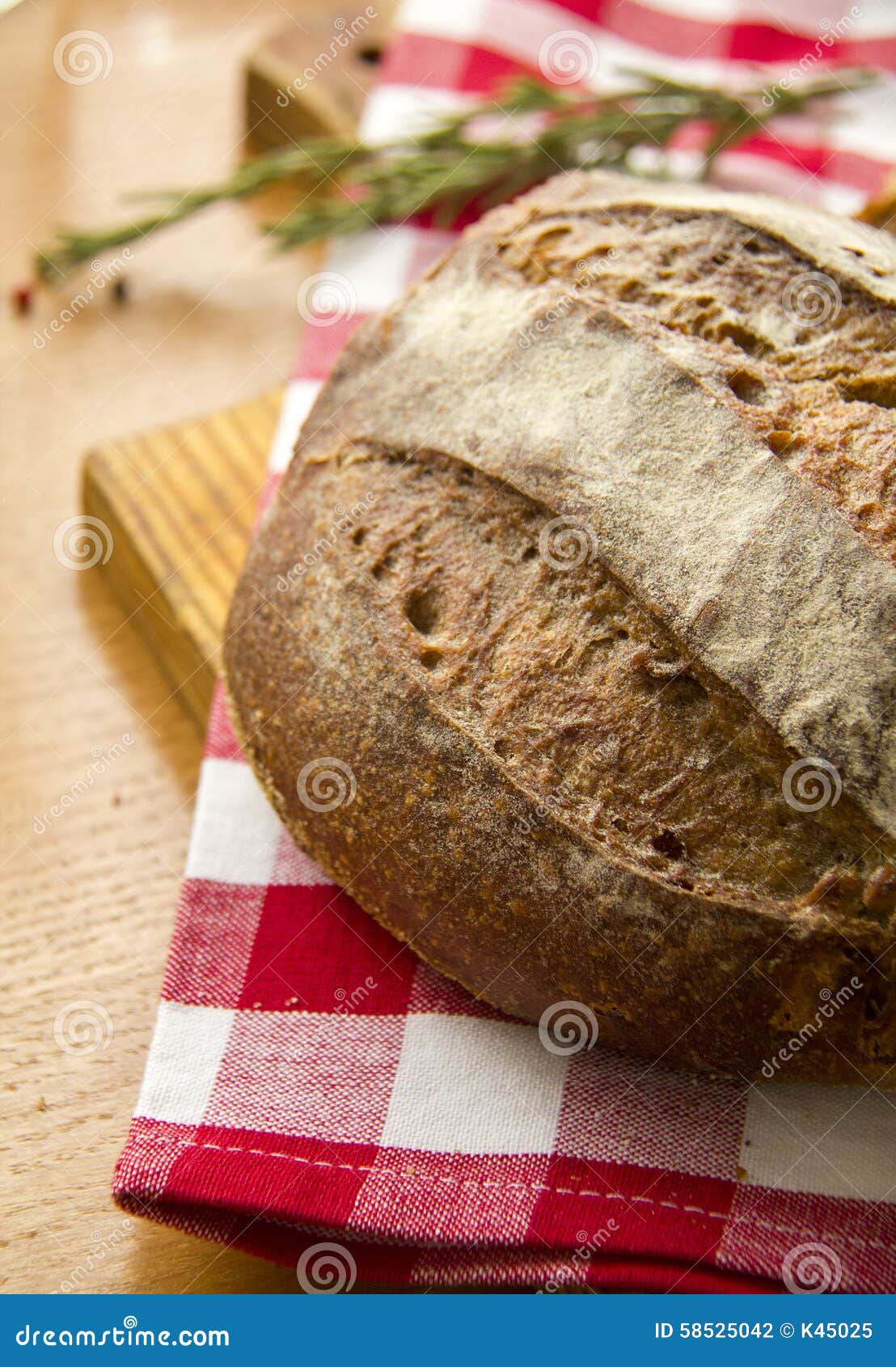 Homemade Tradition Bread Loaf on the Kitchen Table Stock Photo - Image ...
