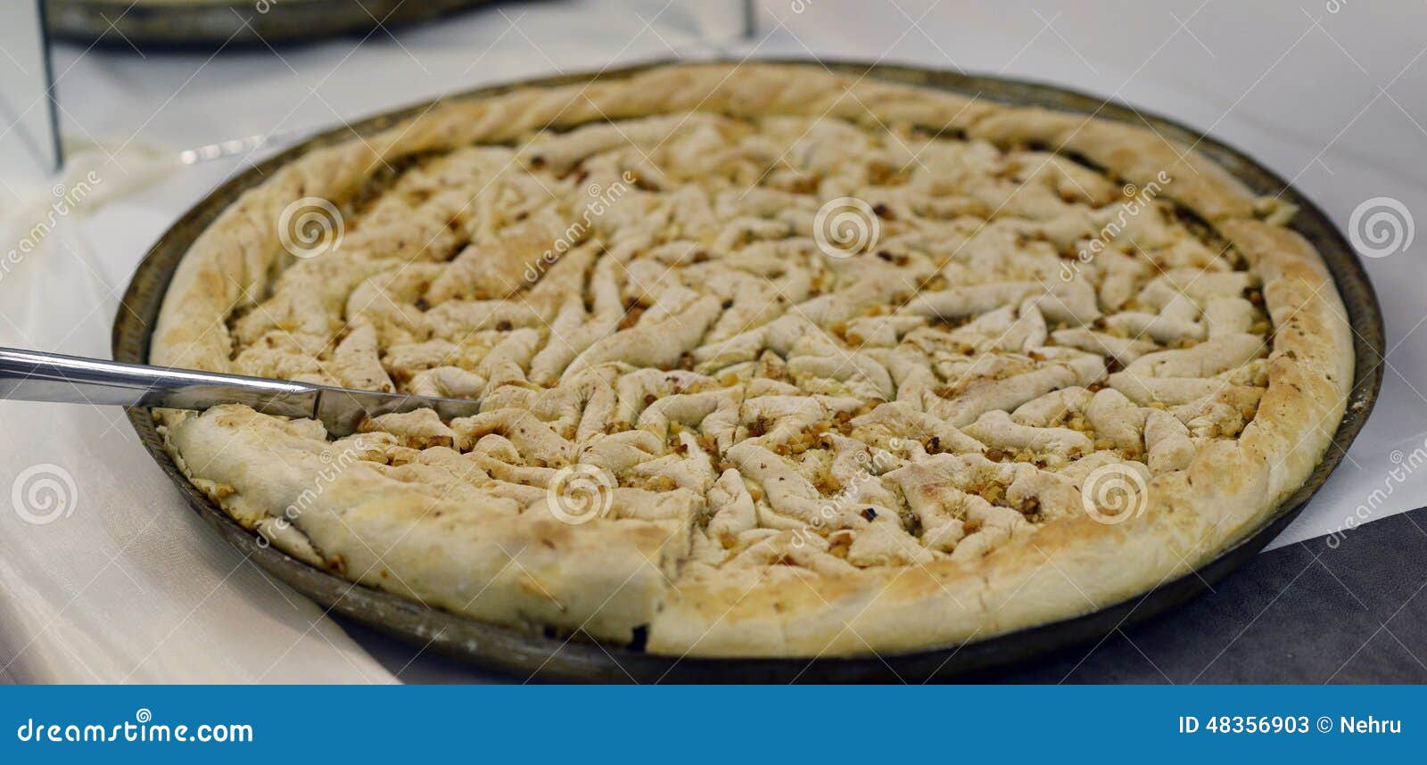 Homemade Traditional Macedonian Pie Stock Image - Image of fattening ...