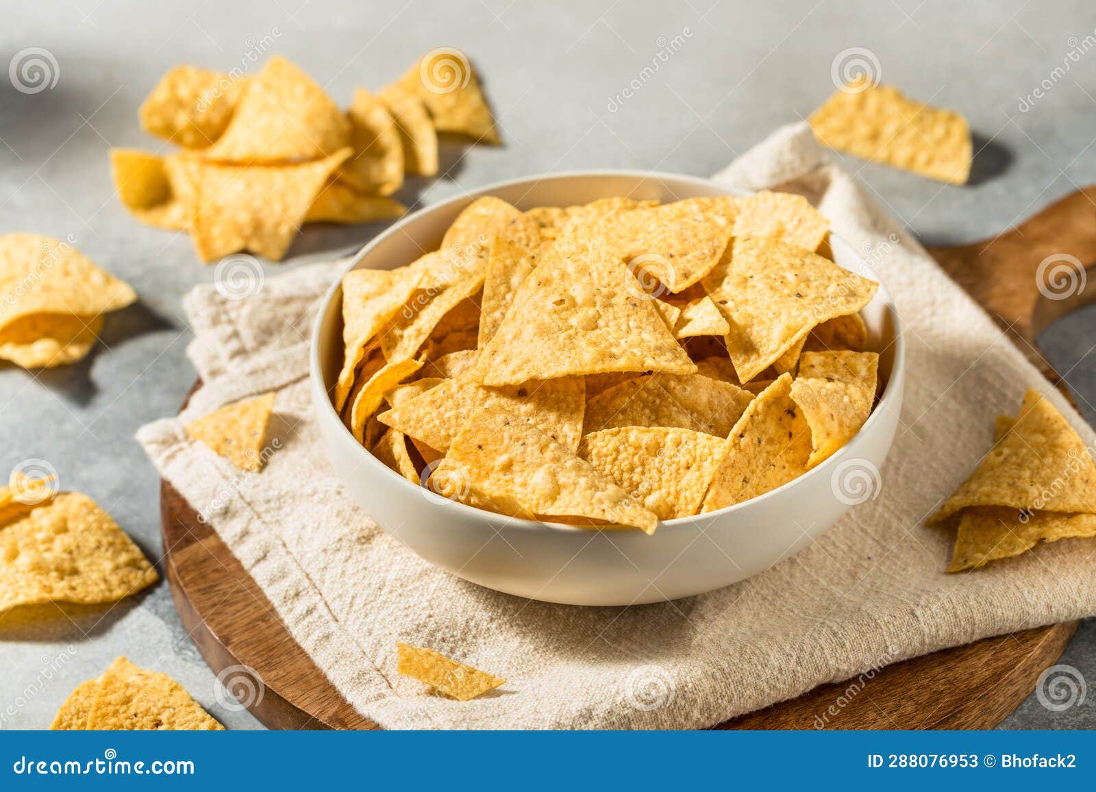 Homemade Triangle Tortilla Corn Chips Stock Image - Image of crisp ...
