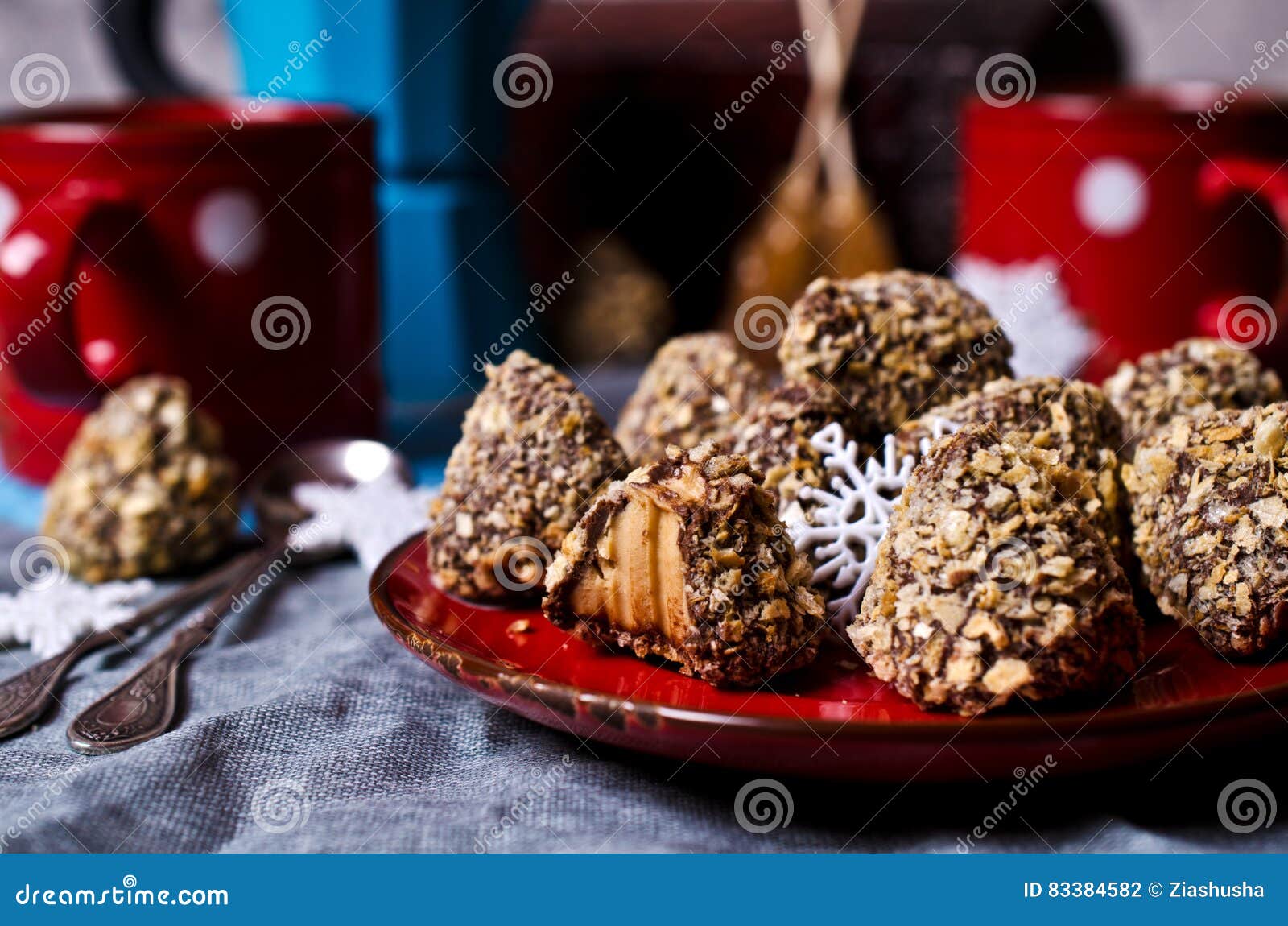 Homemade triangular candy stock photo. Image of confection - 83384582