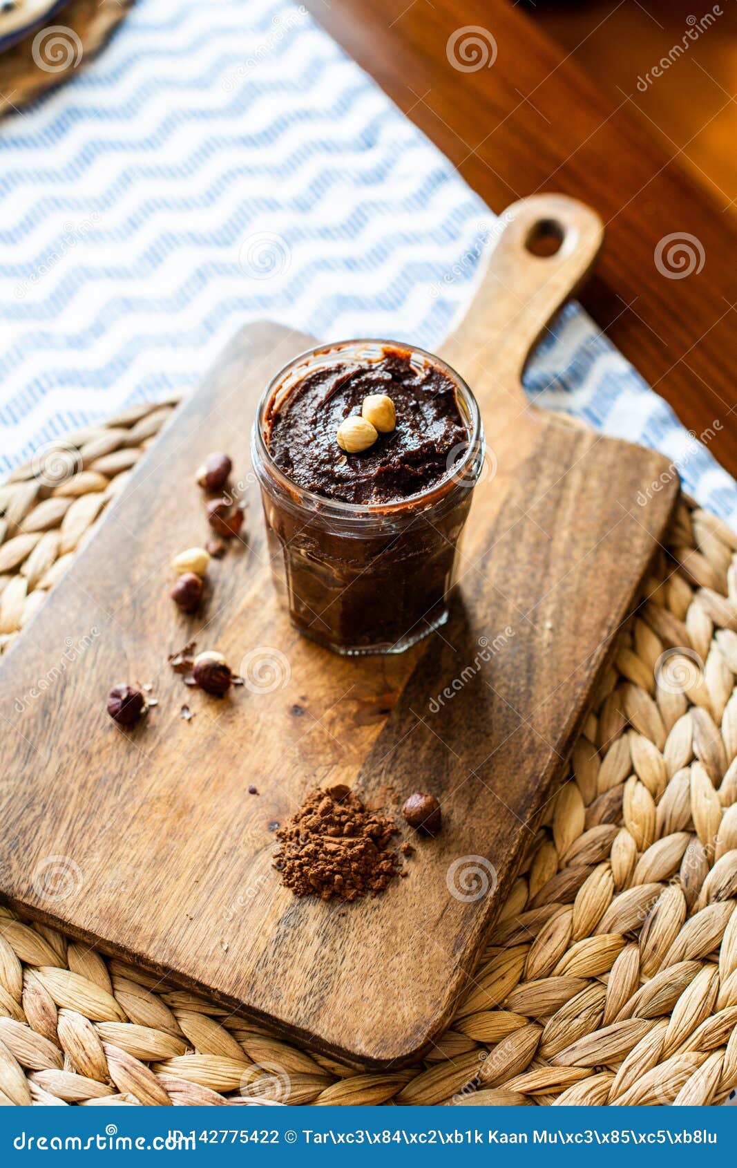 Homemade Vegan Chocolate Hazelnut Spread Stock Photo - Image of cream ...