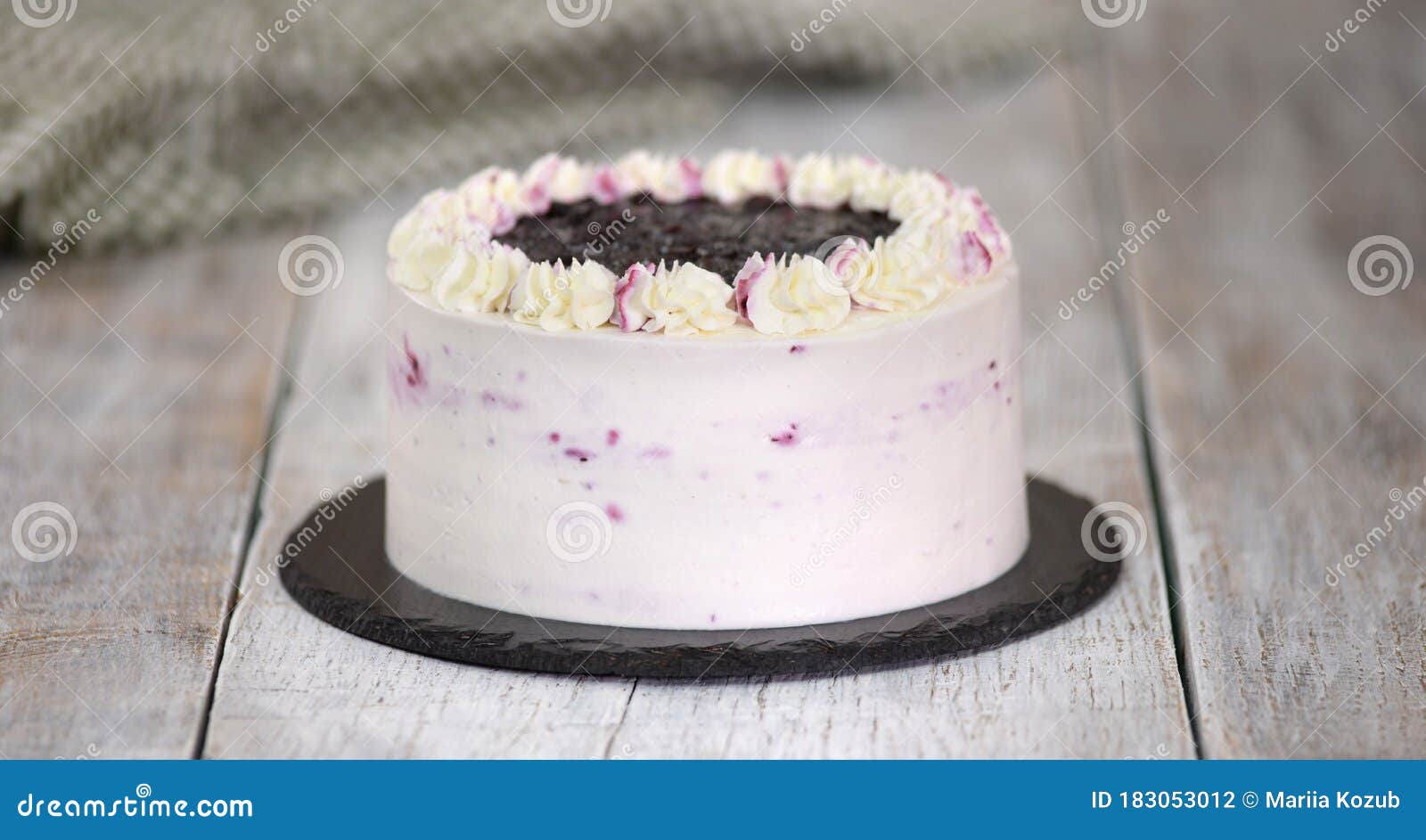 Homemade Vertical Layer Cake with Blackcurrant Jam. Stock Photo - Image ...