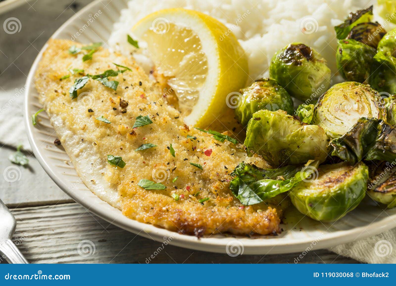 Homemade White Fish Filet Dinner Stock Photo - Image of grilled, plate ...