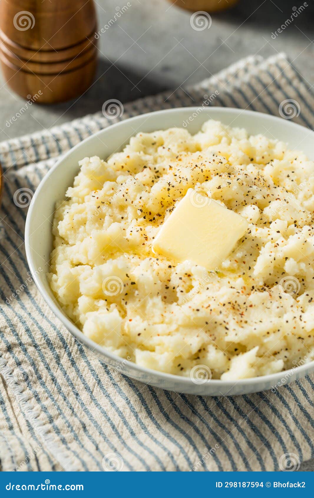 Homemade White Mashed Potatoes Stock Photo - Image of delicious, creamy ...