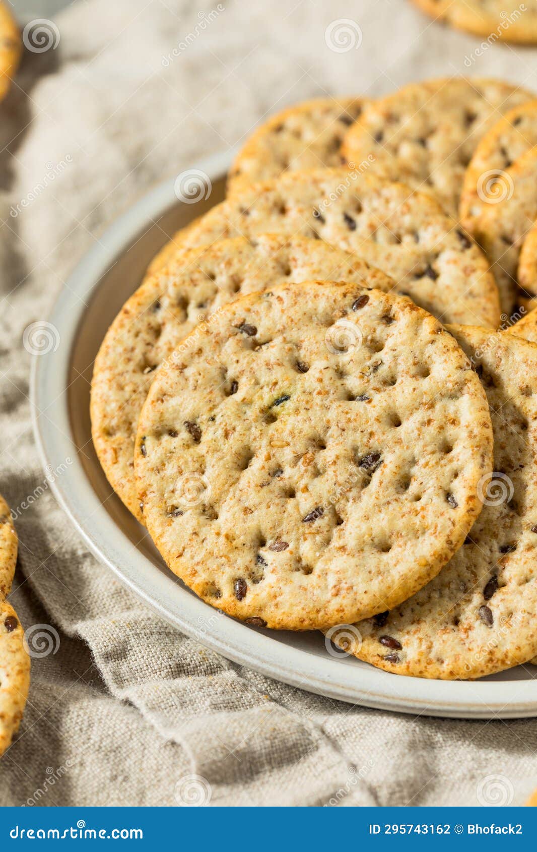 Homemade Whole Wheat Round Crackers Stock Photo - Image of round, bread ...